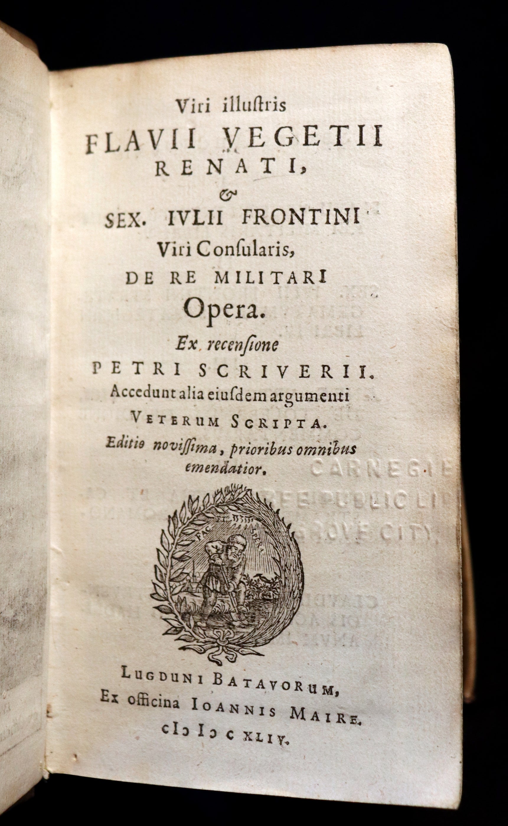 1644 Rare Latin Vellum Book - VEGETIUS on ROMAN WARFARE & POLYBIUS Mil ...