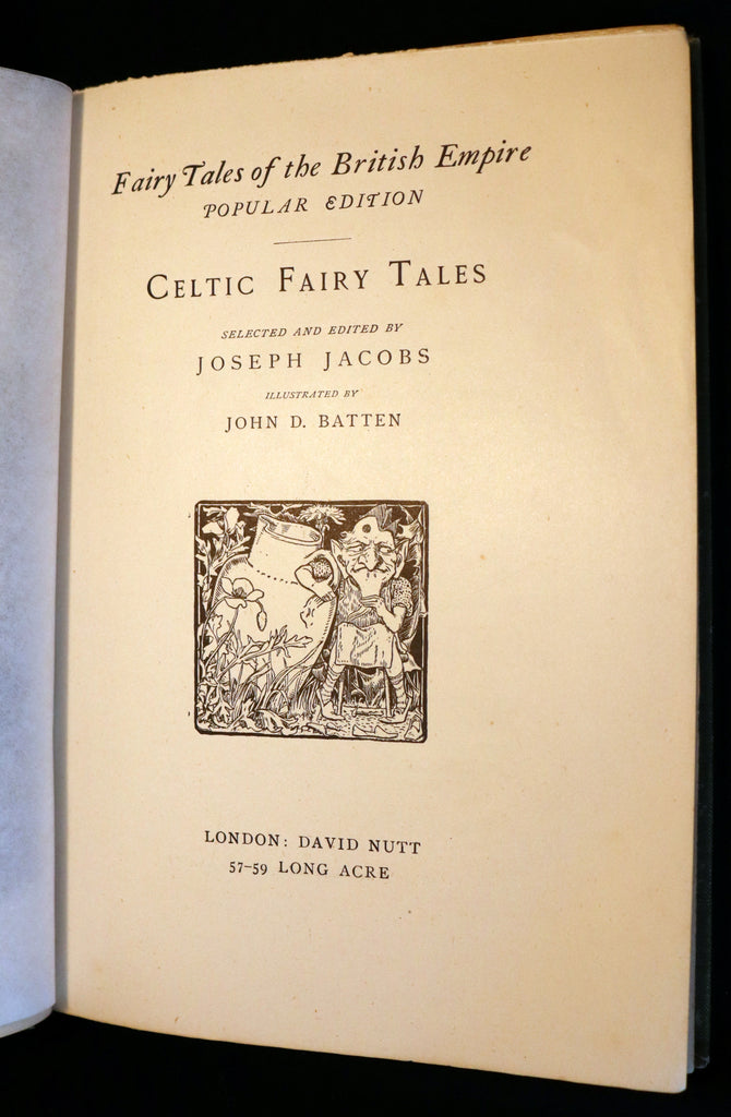 1895 Scarce Victorian Book - CELTIC Fairy Tales by Joseph Jacobs Illus – MFLIBRA - Antique Books