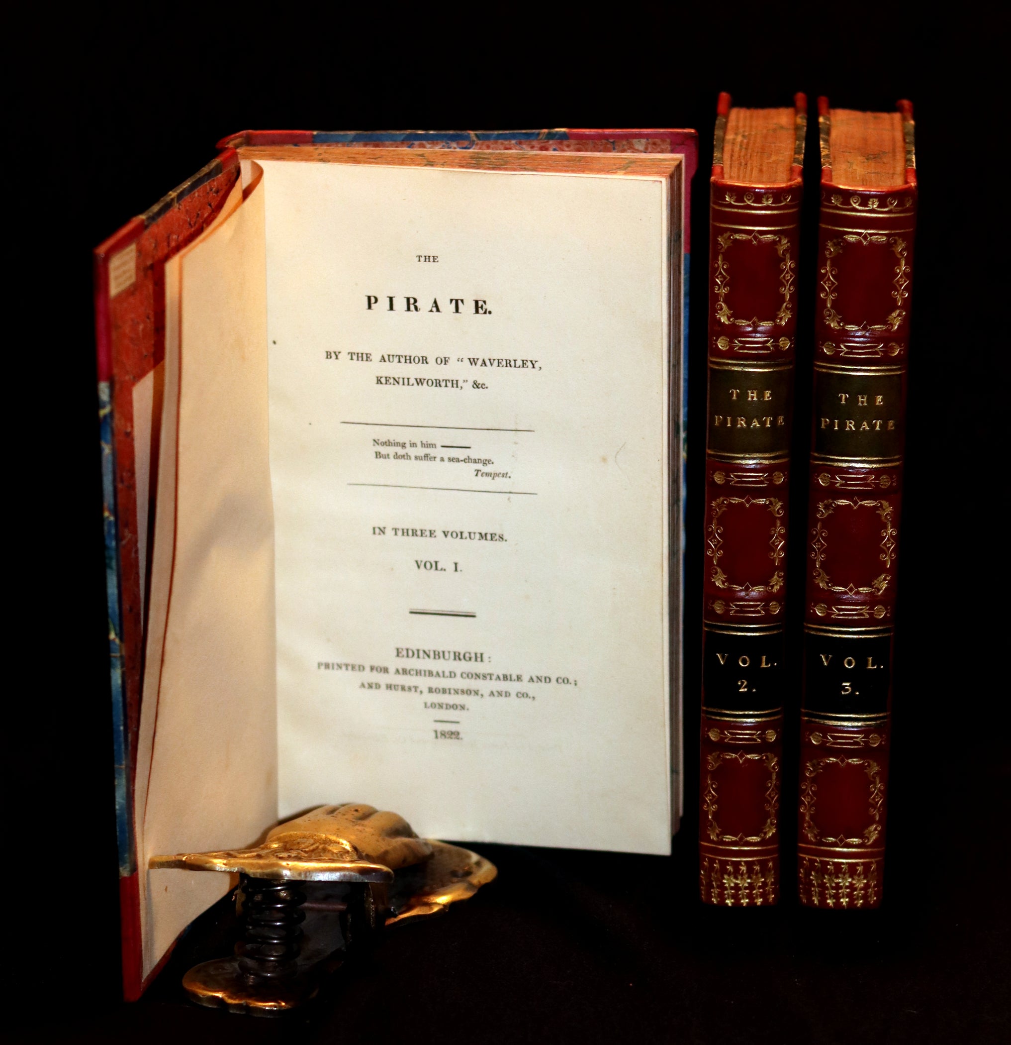 1822 Rare First Edition Book set in Regency binding - The PIRATE by ...