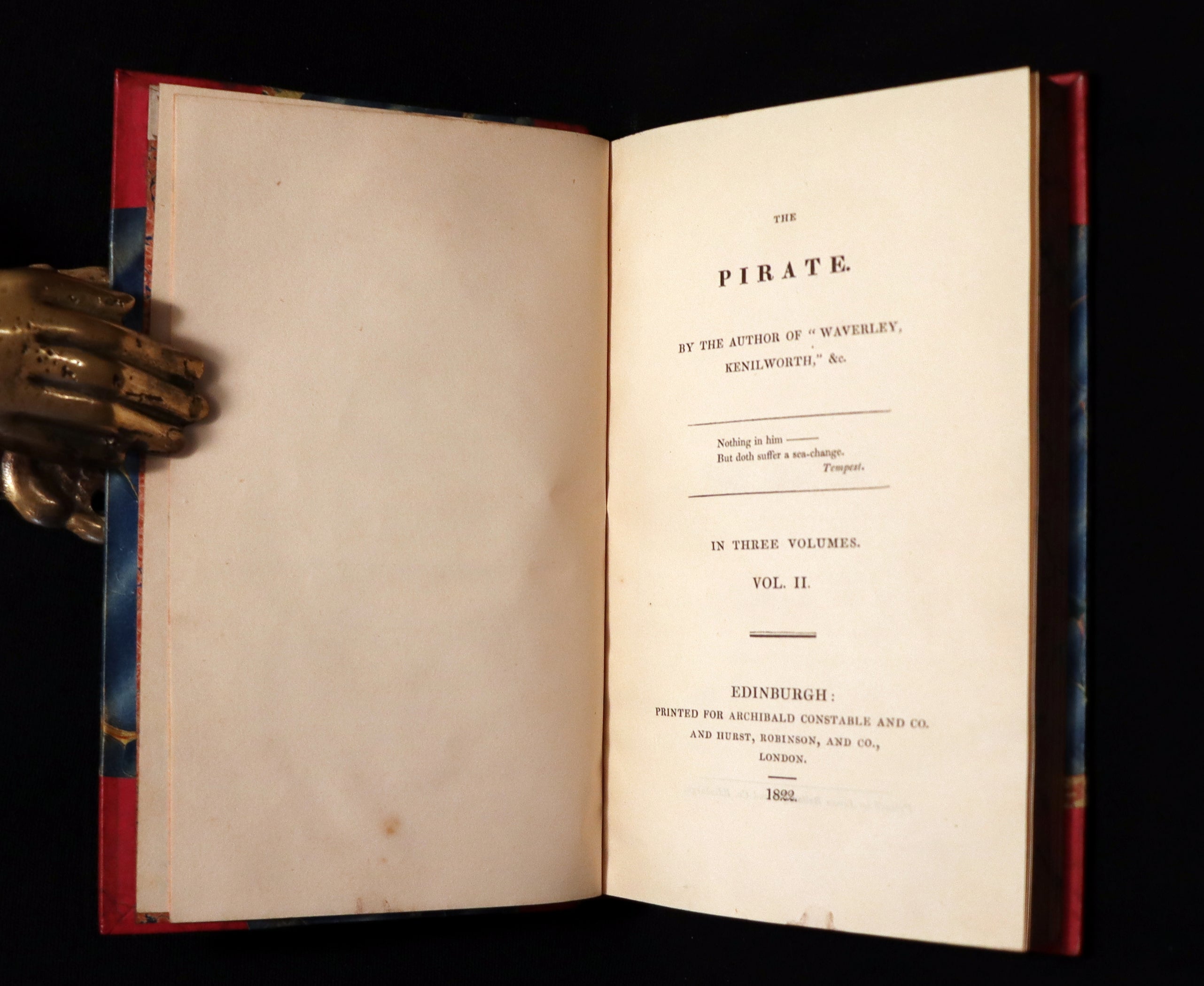 1822 Rare First Edition Book set in Regency binding - The PIRATE by ...