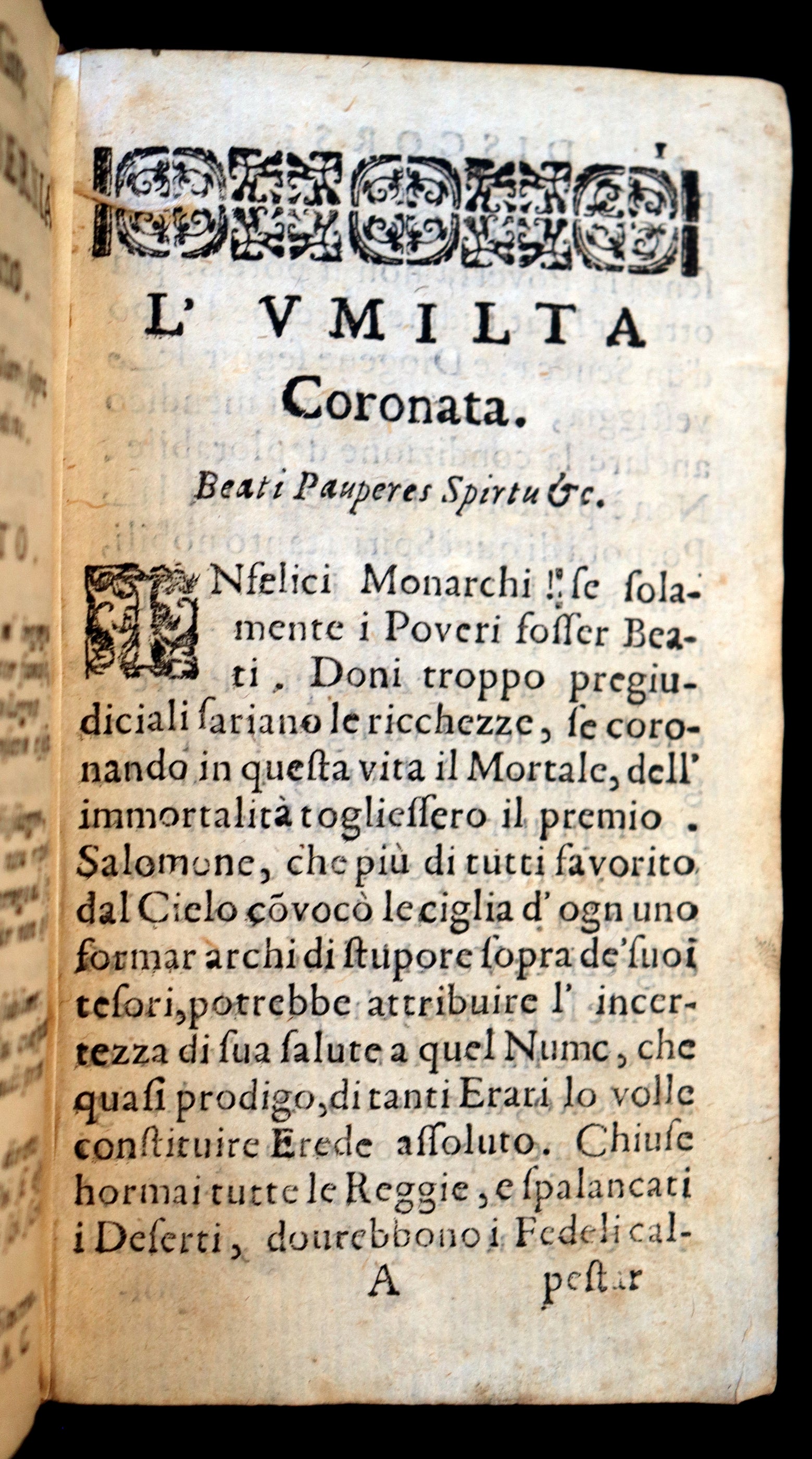 1695 Scarce Italian Vellum Book - The Crown of the Followers of Jesus ...