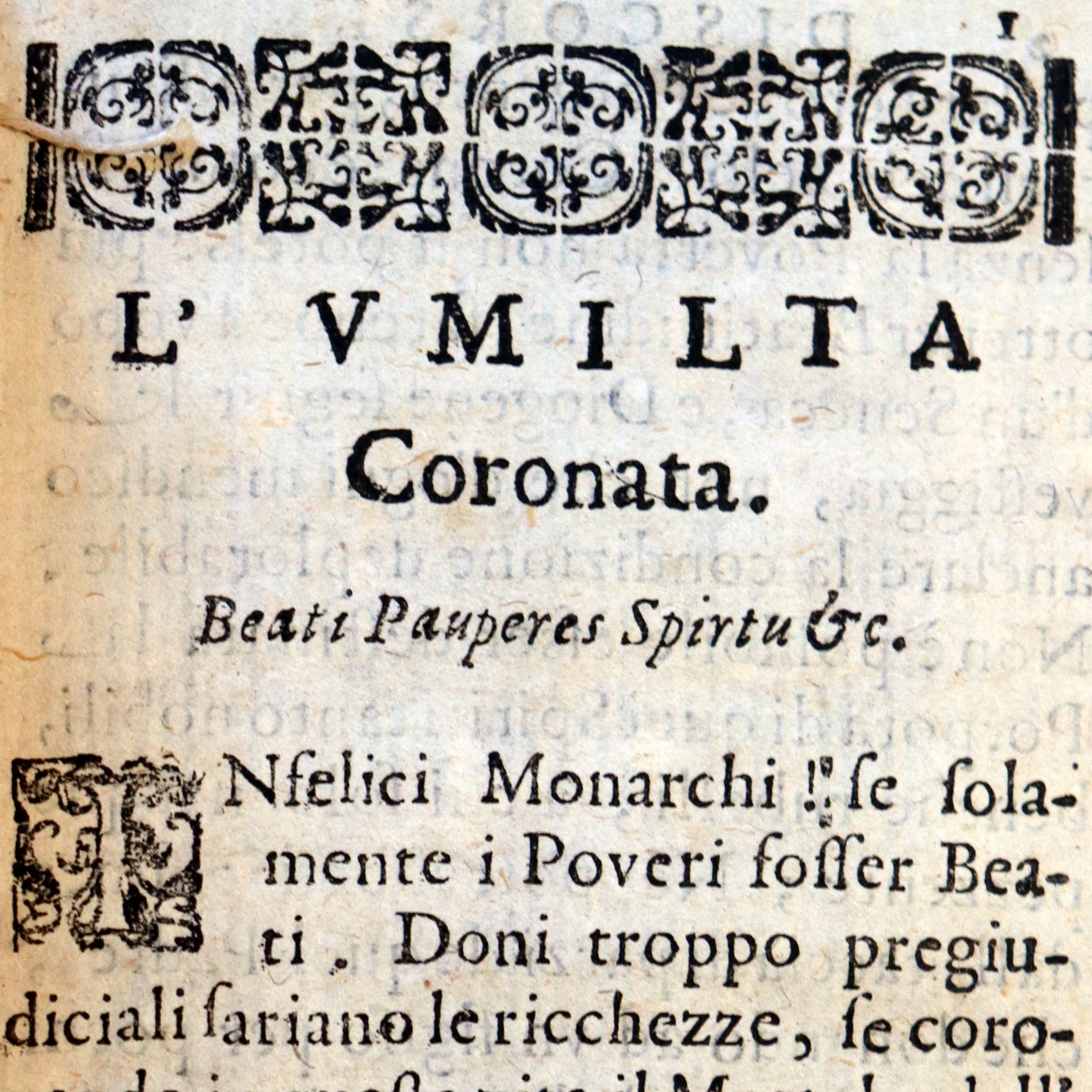 1695 Scarce Italian Vellum Book - The Crown of the Followers of Jesus ...