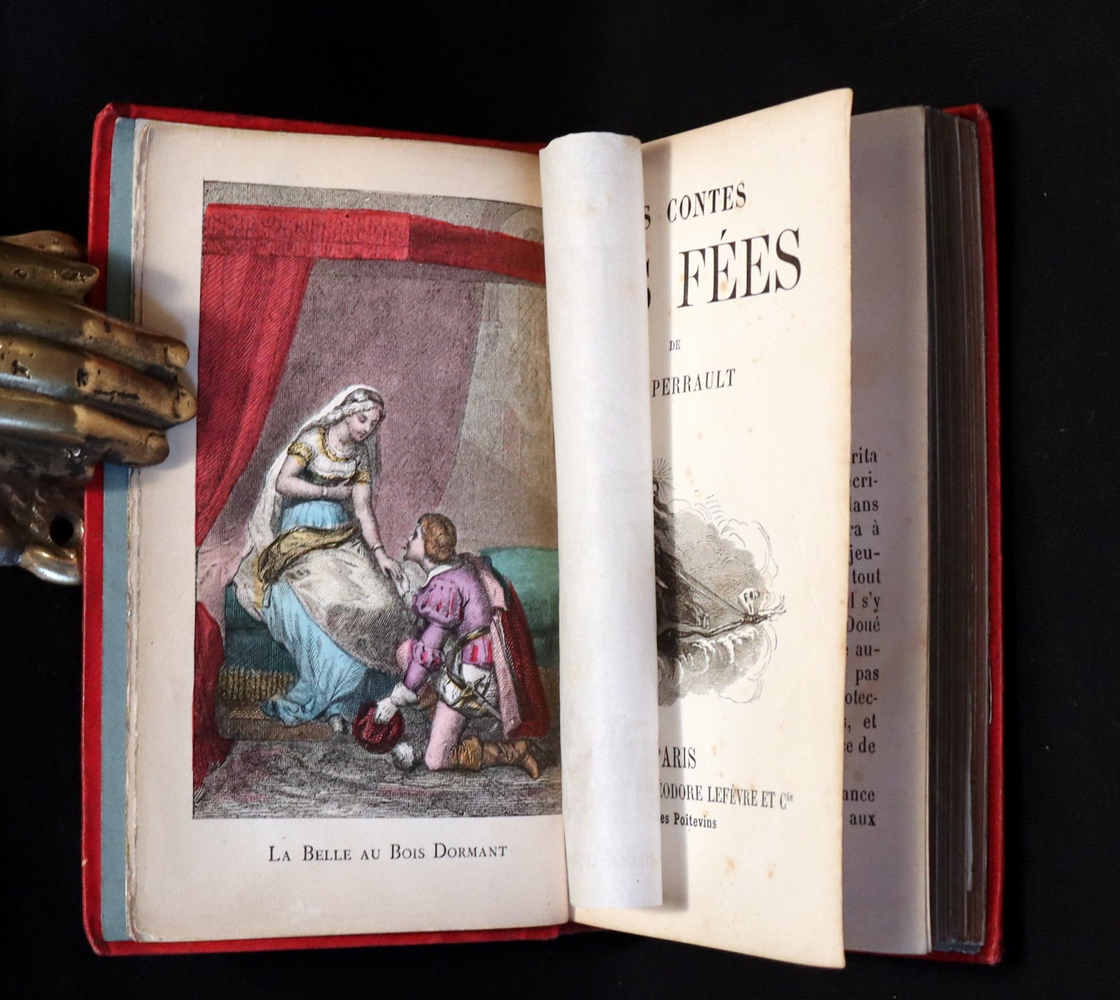 1890 Scarce color illustrated French Book ~ Contes des Fees by Perrault ...