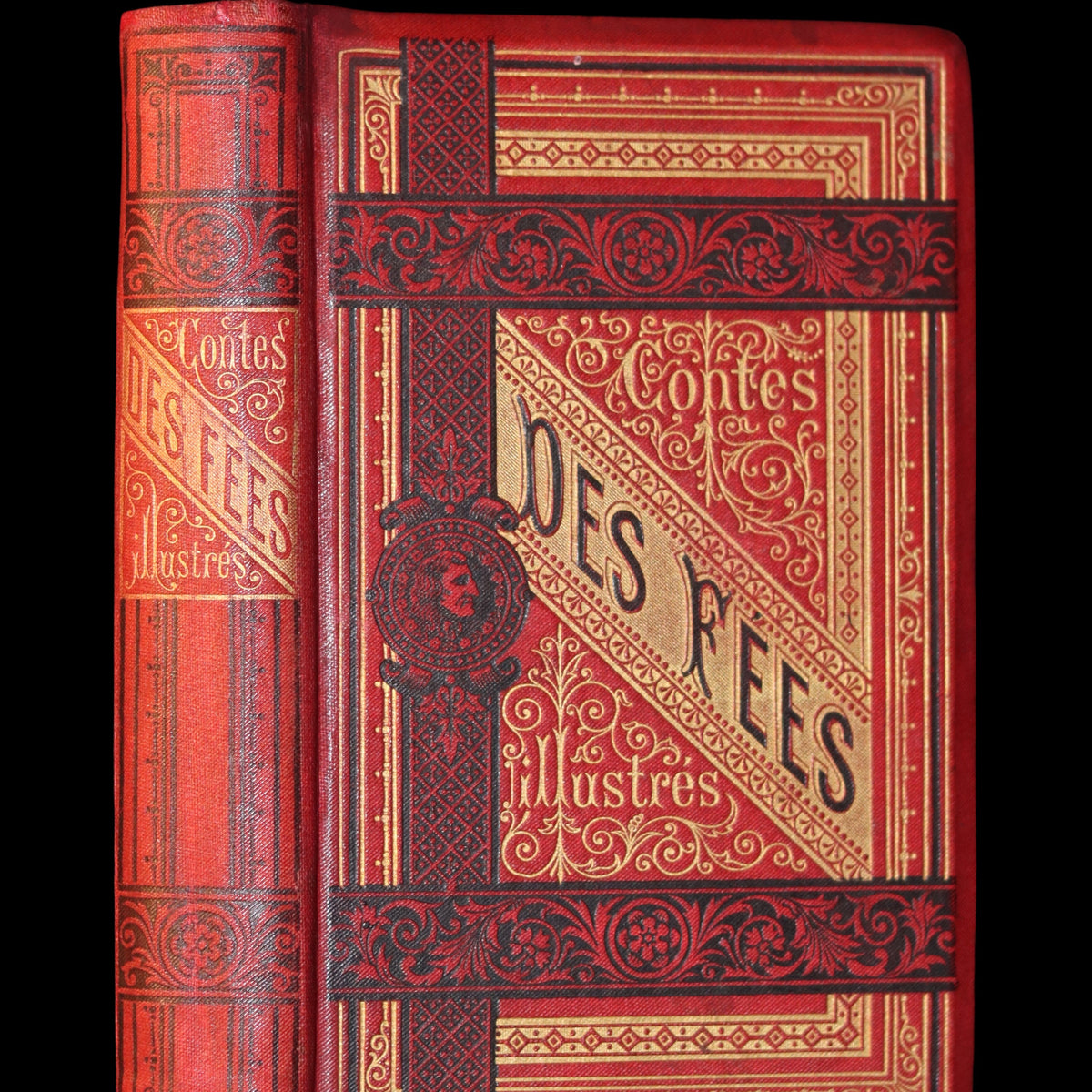 1890 Scarce color illustrated French Book ~ Contes des Fees by Perrault ...