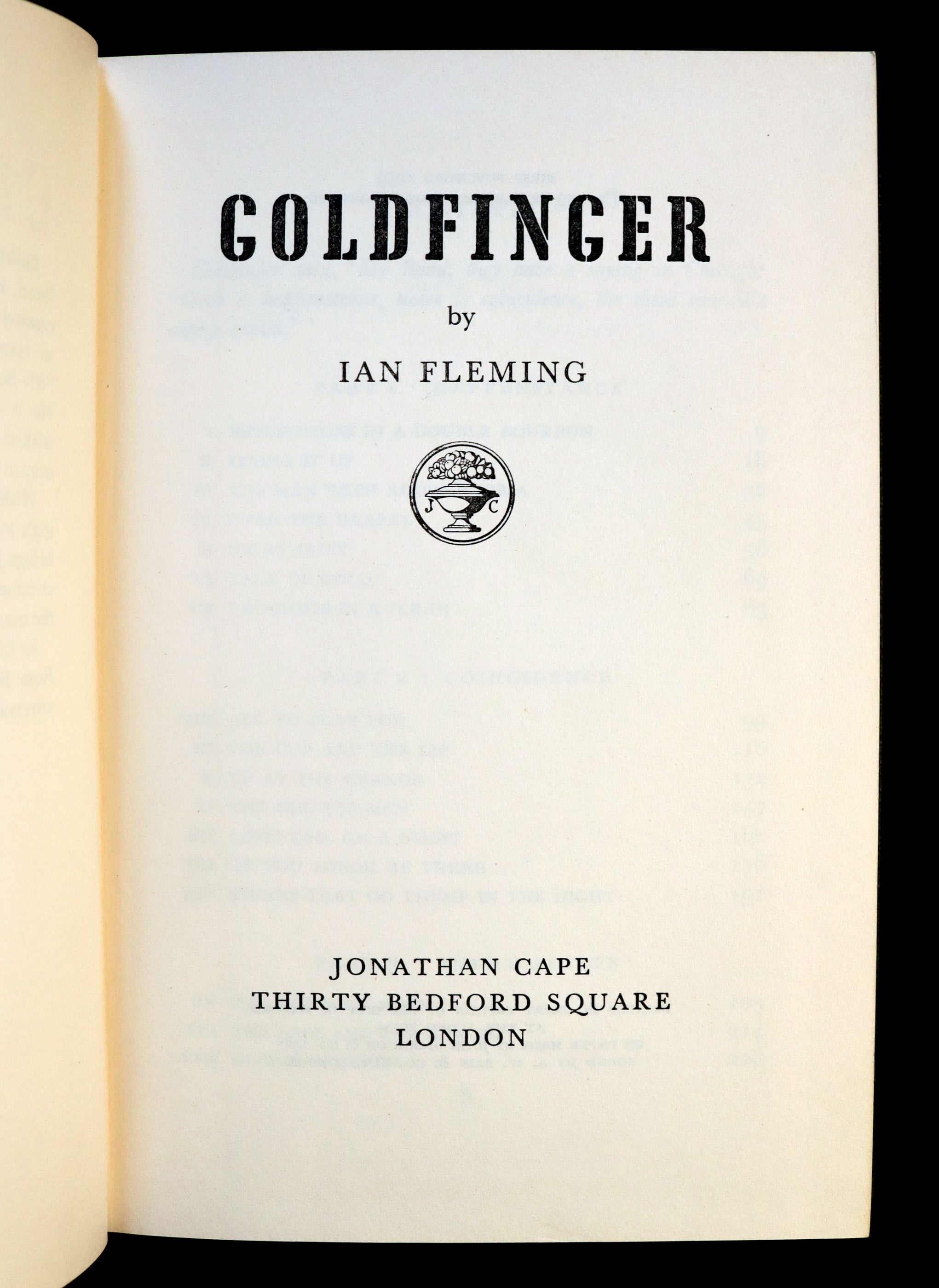 1959 First Edition - James Bond GOLDFINGER by Ian Fleming. by mflibra ...