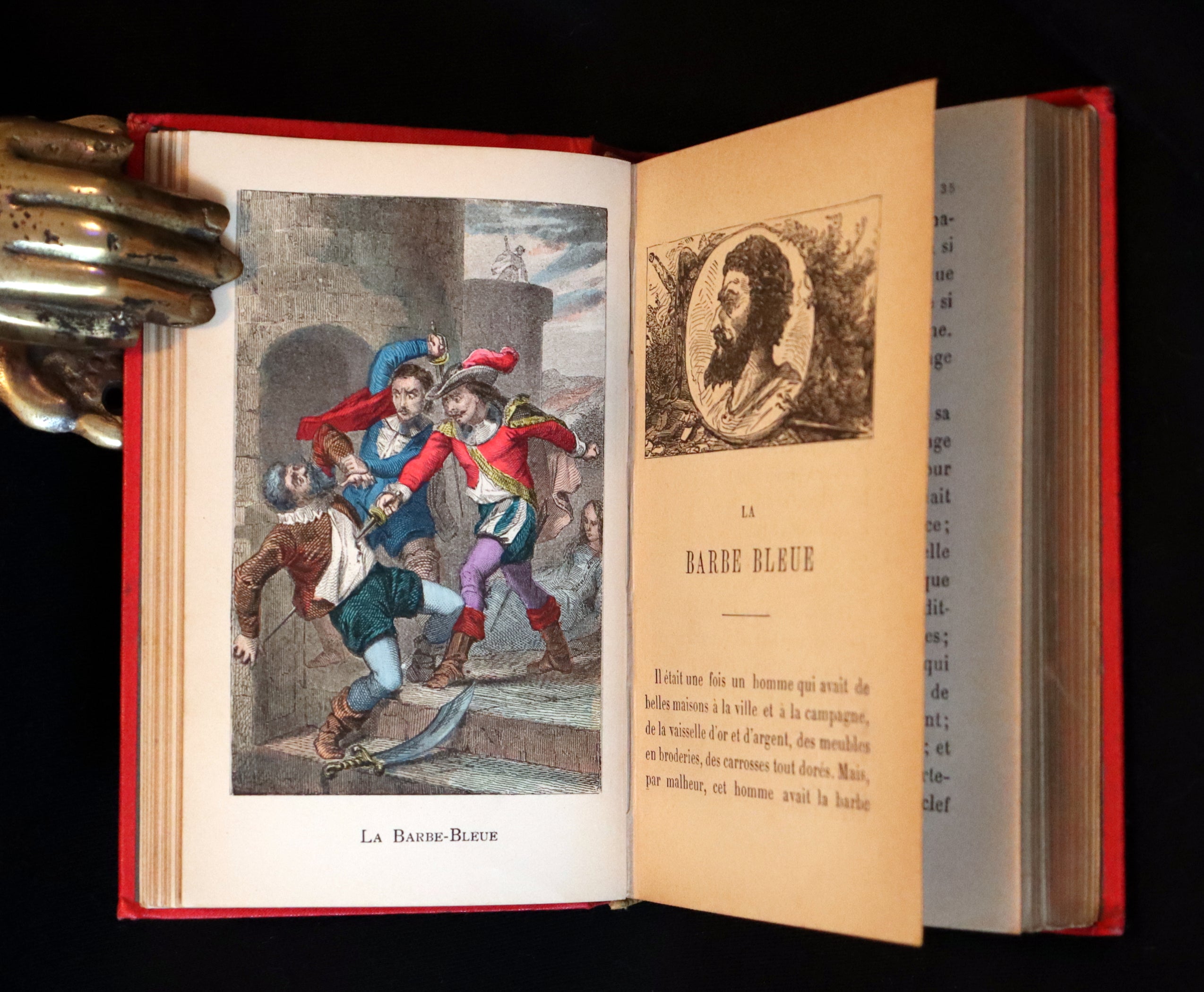 1890 Scarce color illustrated French Book ~ Contes des Fees by Charles ...