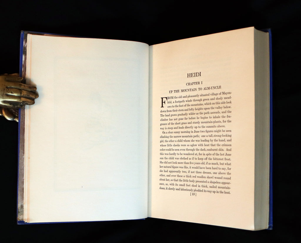 1922 Scarce Book with Dust jacket - HEIDI by Johanna Spyri illustrated ...