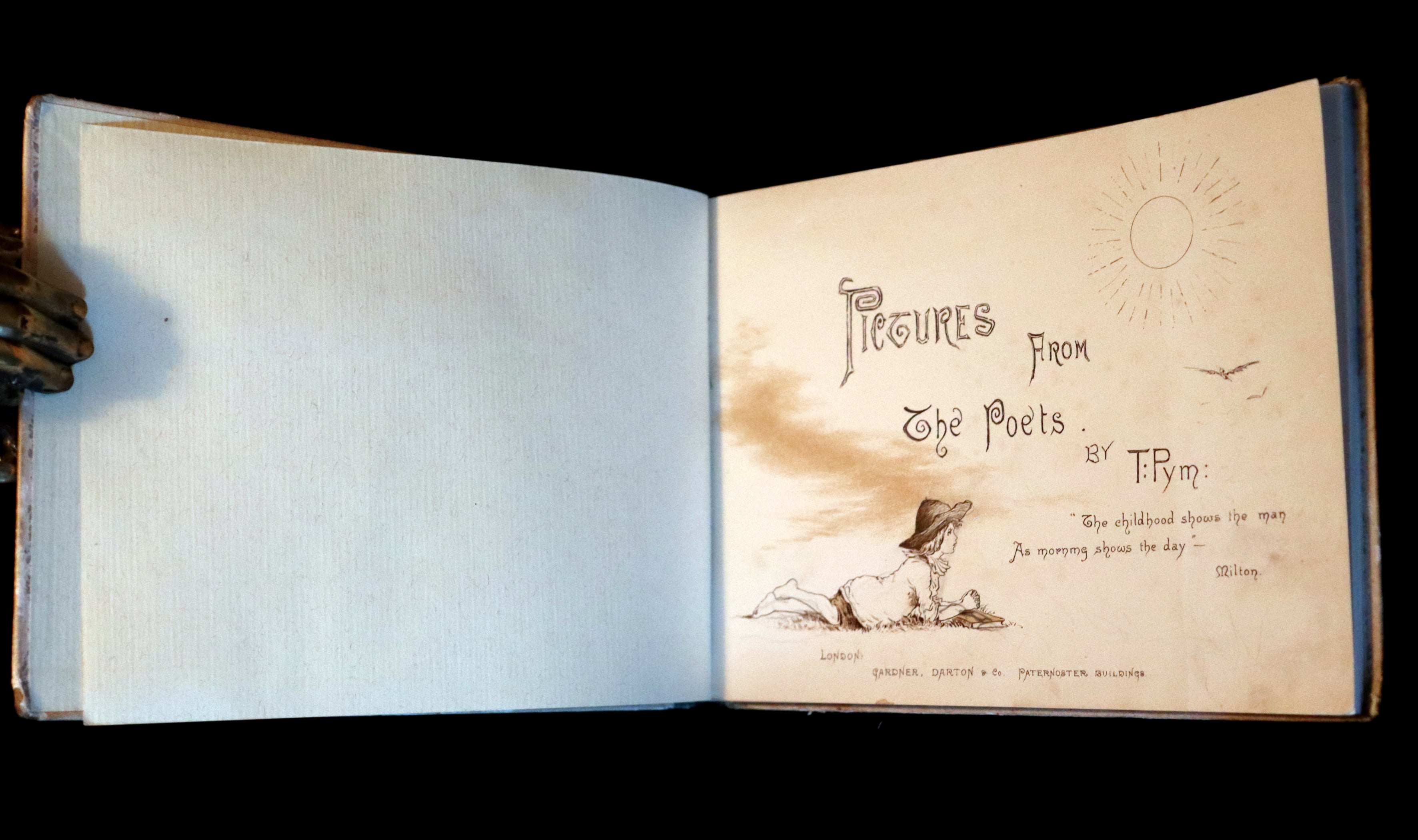 1883 Scarce Victorian Book - Pictures from the Poets illustrated by T ...