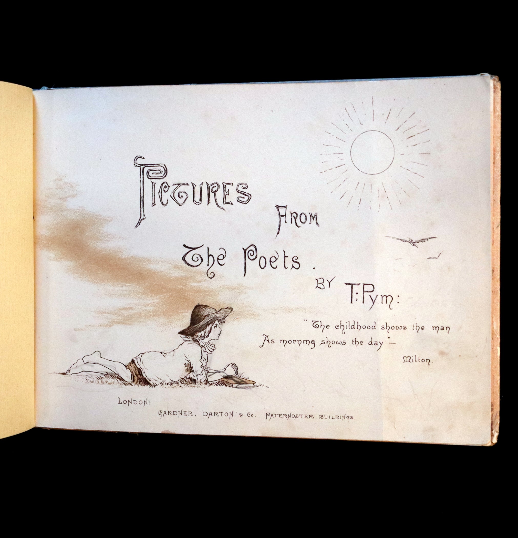 1883 Scarce Victorian Book - Pictures from the Poets illustrated by T ...