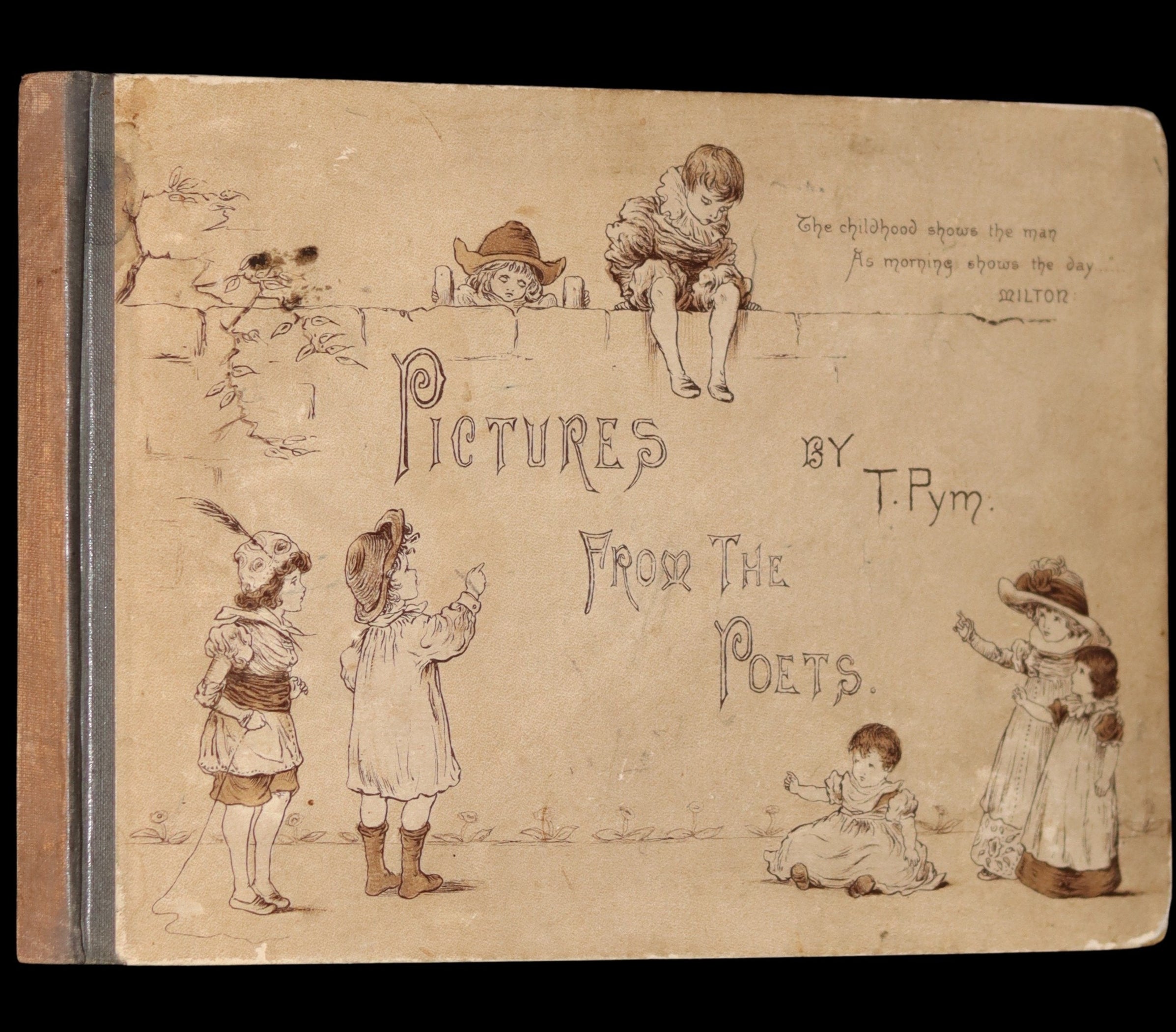 1883 Scarce Victorian Book - Pictures from the Poets illustrated by T ...