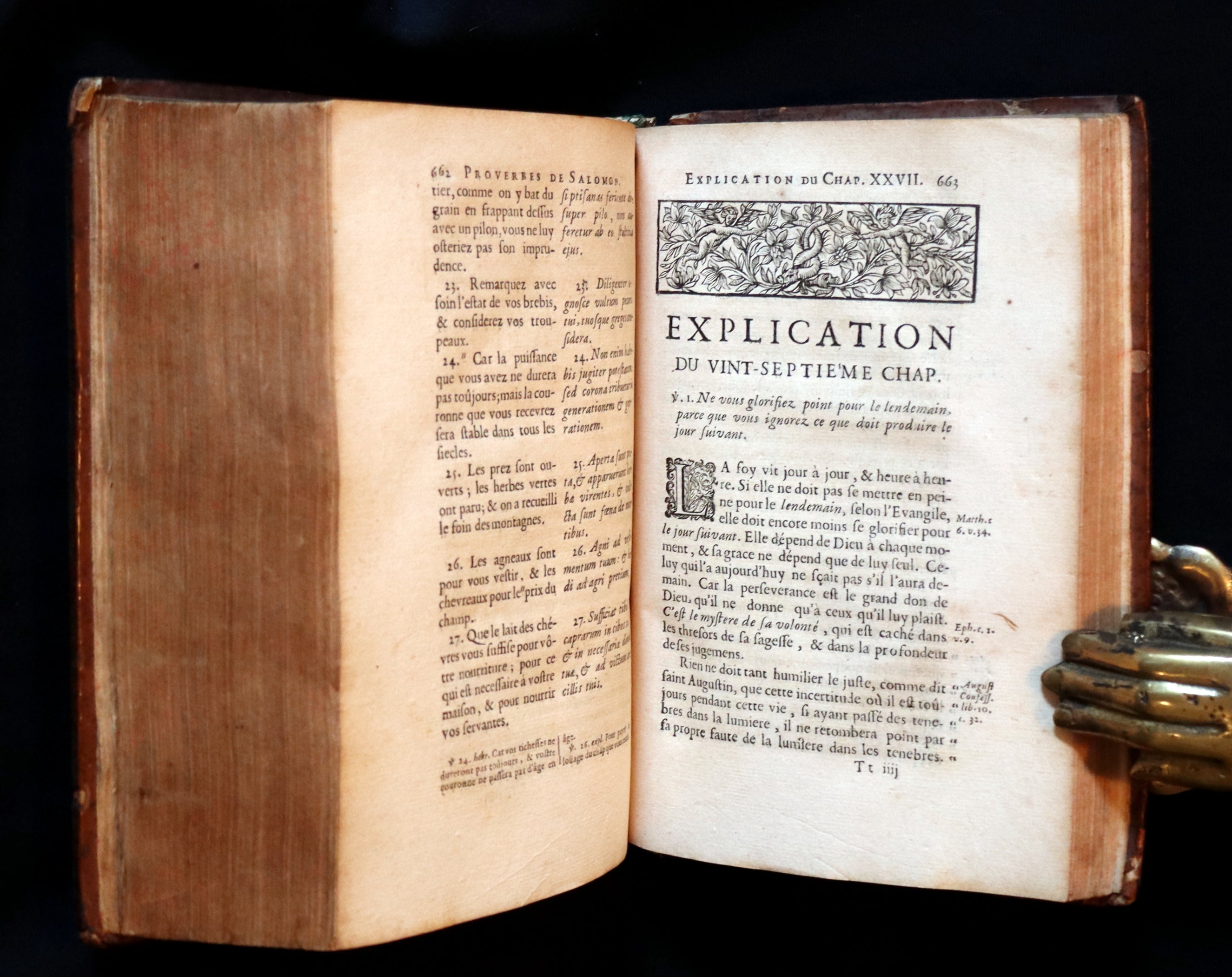 1672 Rare Latin French Book Bible - The Book of Proverbs - Les ...