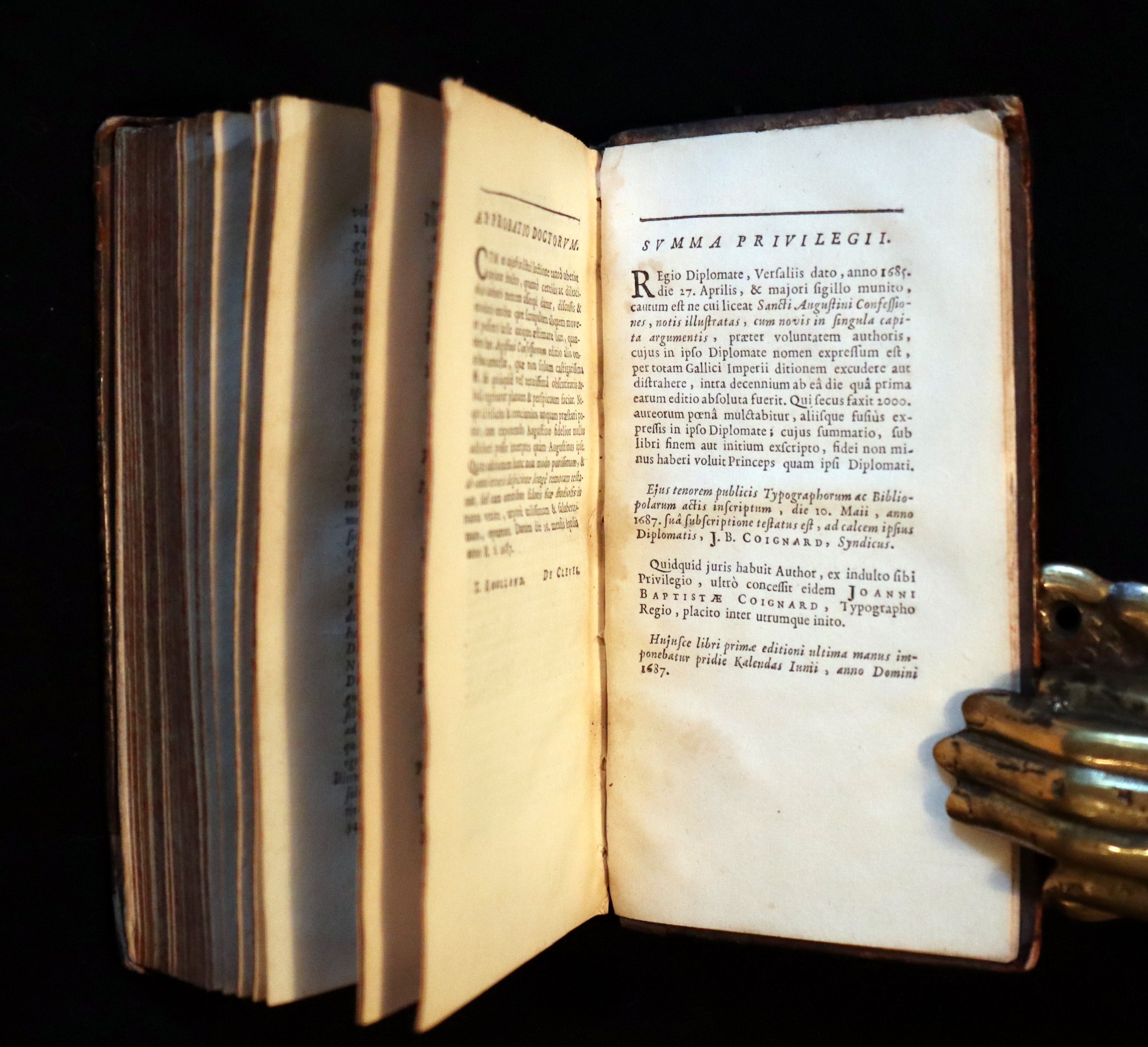 1687 Rare Latin Book - The Confessions of Saint Augustine of Hippo ...