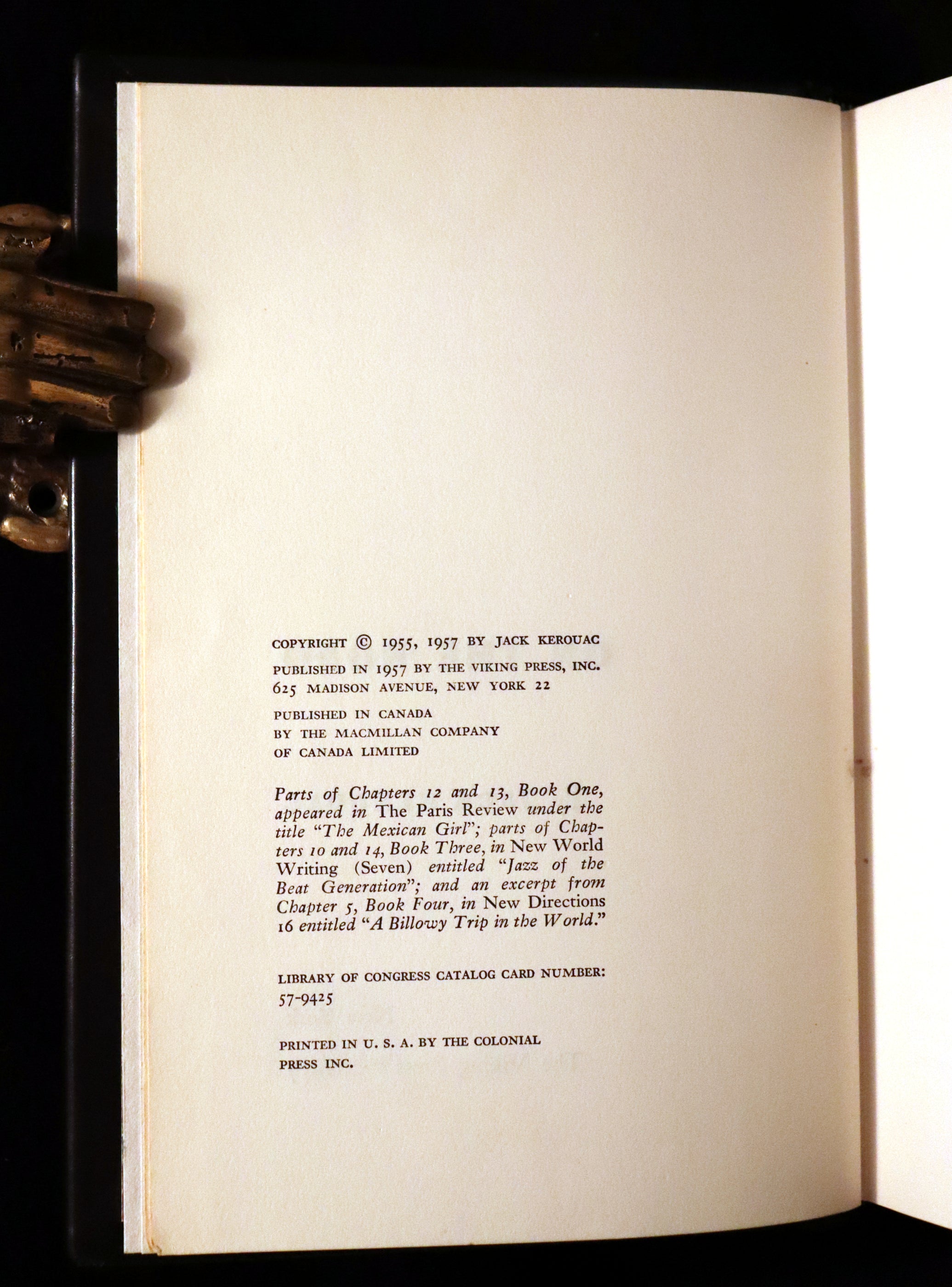 1957 First Edition First Printing in a Beautiful Binding - ON THE ROAD ...