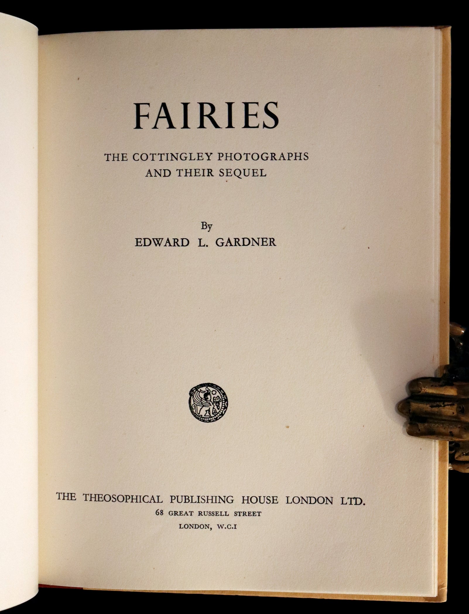 1951 Rare Book - FAIRIES, The Cottingley Photographs And Their Sequel ...
