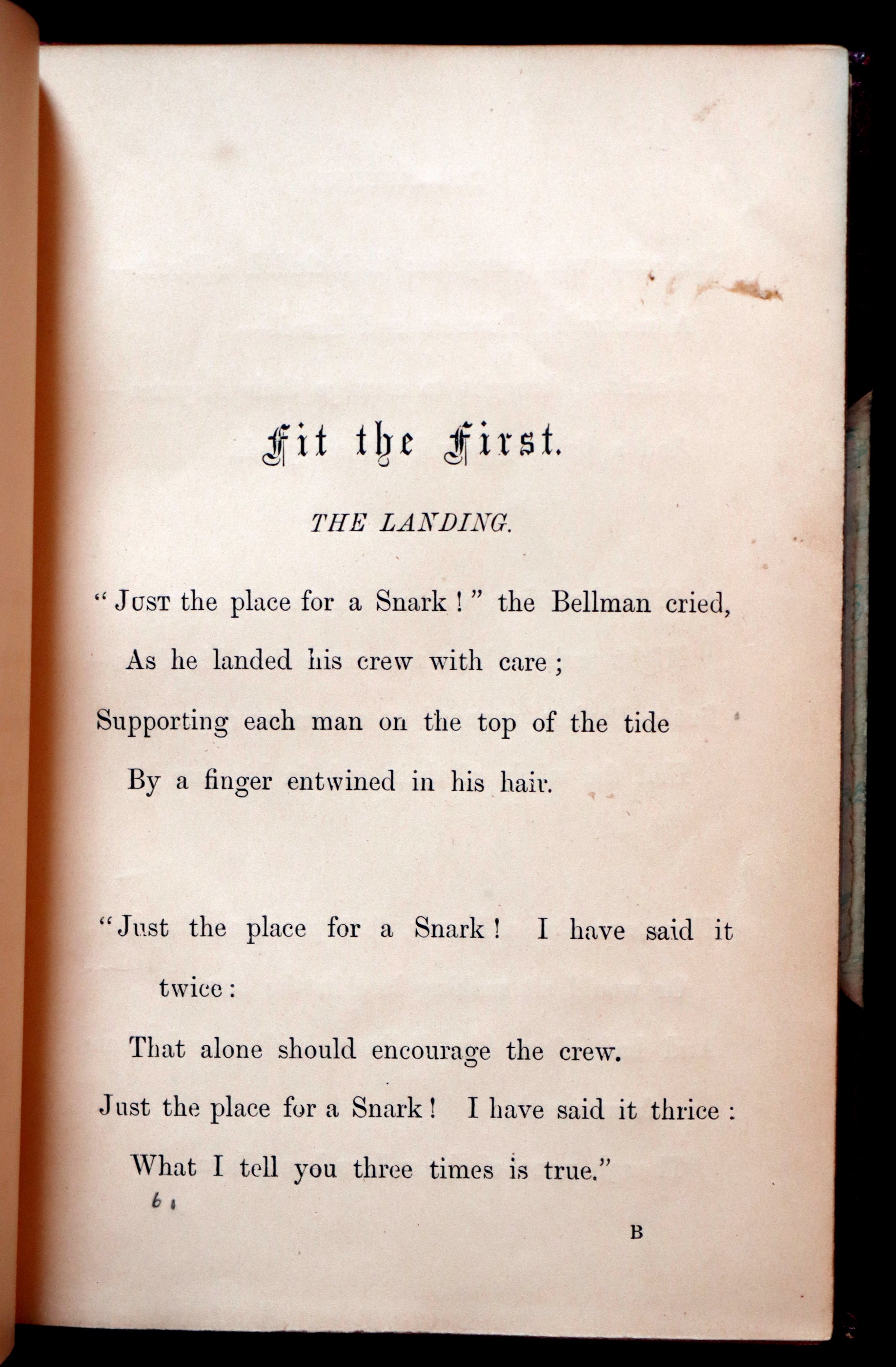 1876 Rare First Edition in a nice binding - The Hunting of the SNARK by ...