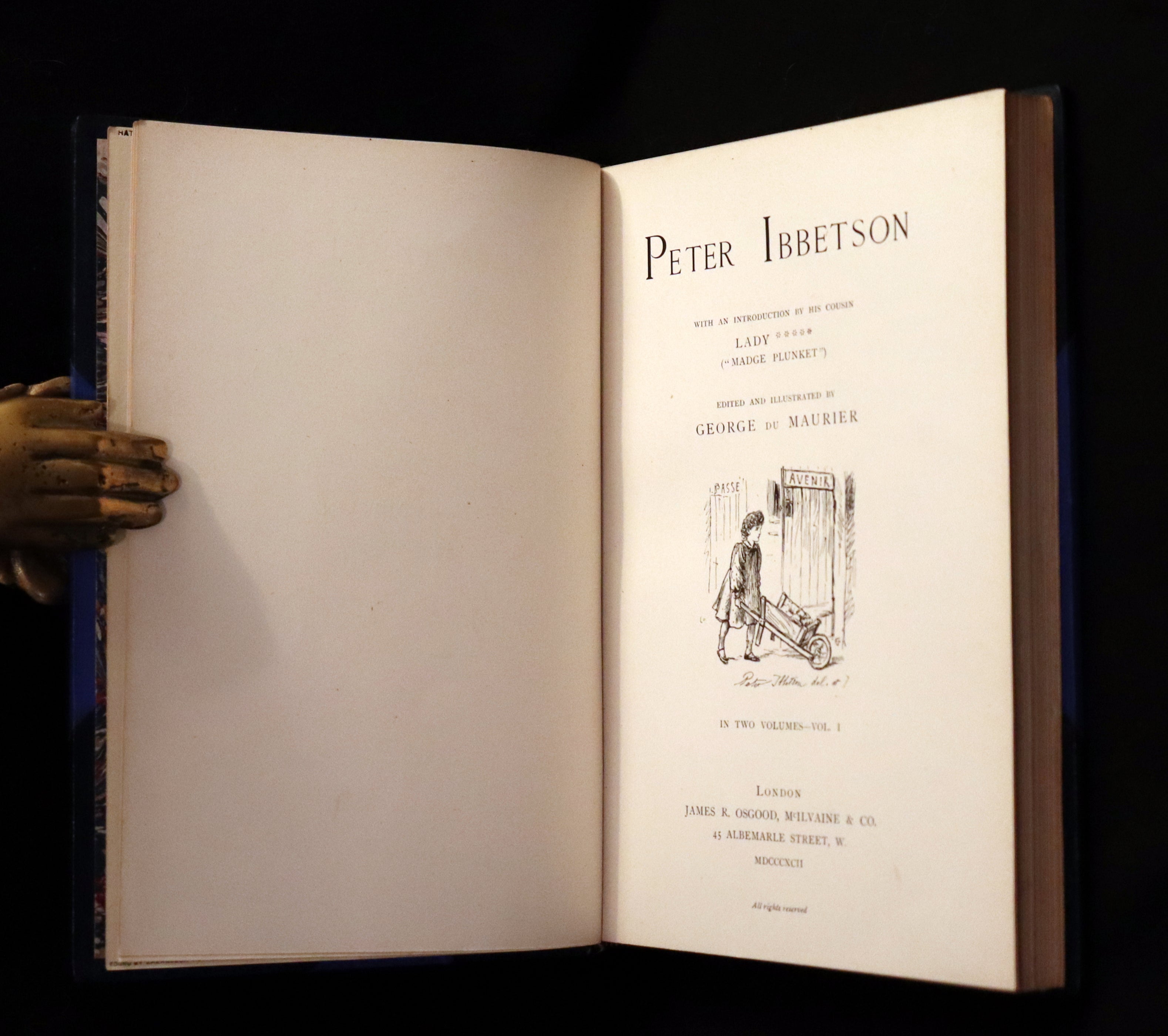 1892 First Edition in 2 Volumes - Peter Ibbetson, Strange Tale of ...