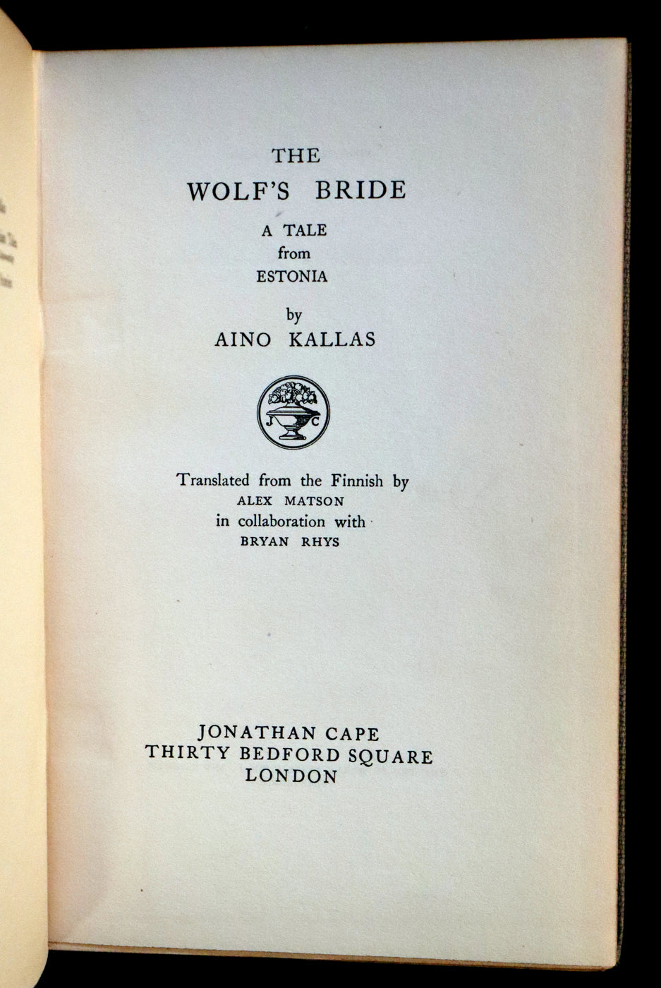 1930 Scarce First Edition on Werewolves - (Sudenmorsian ) THE WOLF'S ...