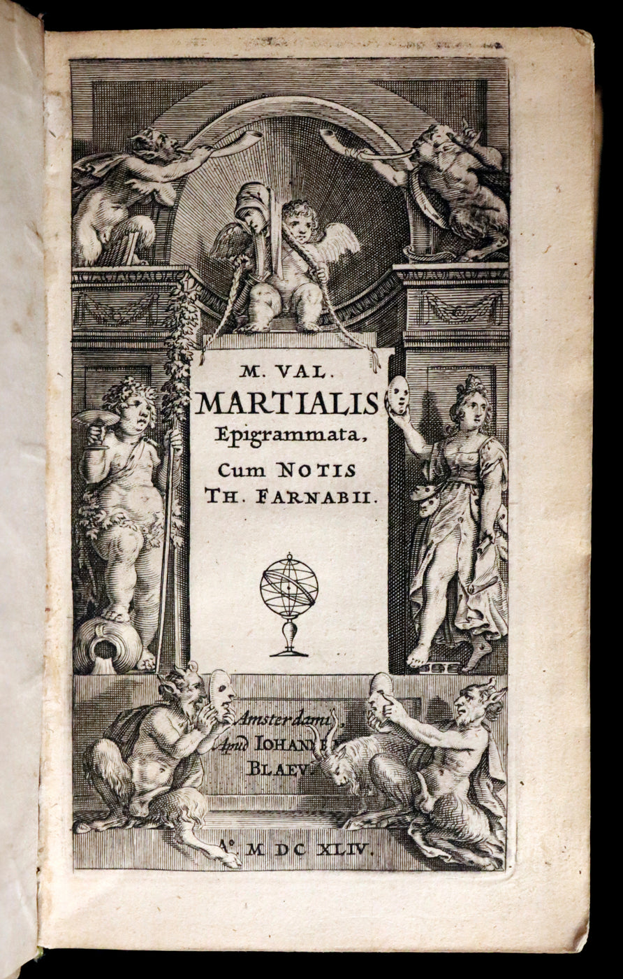 1644 Rare Latin vellum Book - MARTIAL's Epigrams - M. Val Martialis ...