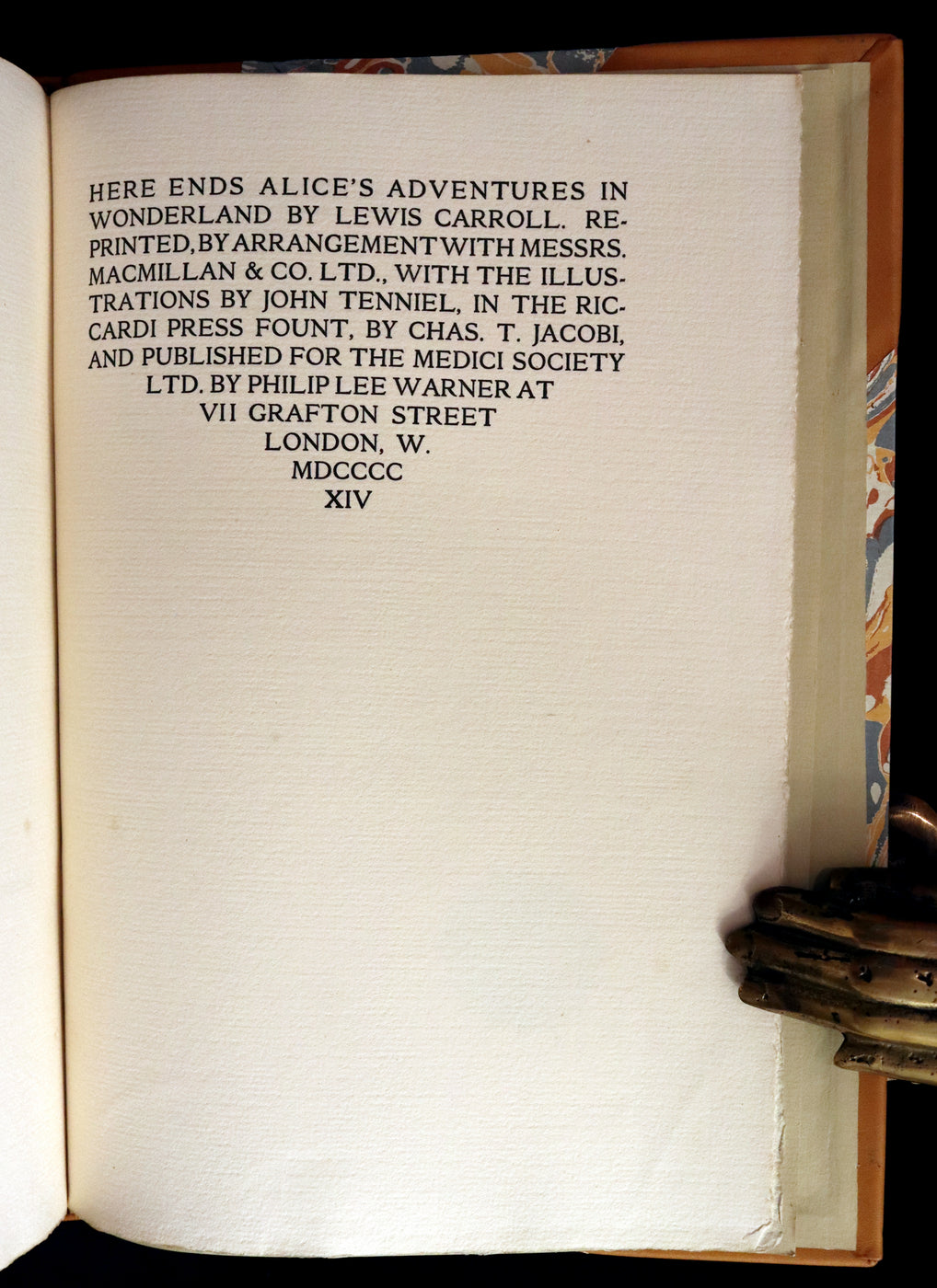 1914 Rare Limited 1st Riccardi Press Edition - Alice's Adventures in ...
