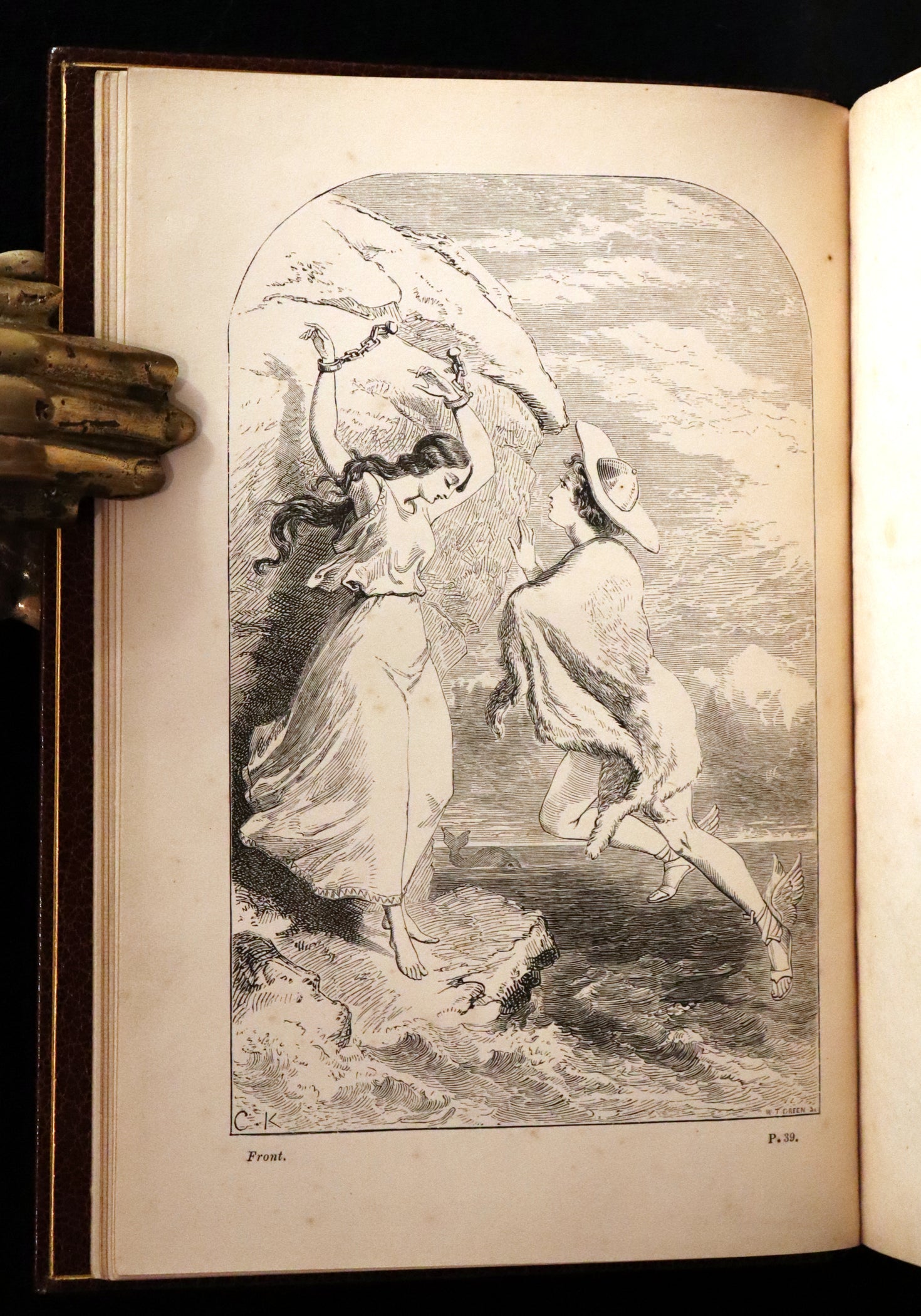 1856 KNICKERBOCKER PRESS Bindery - The Heroes or Greek Fairy Tales by ...