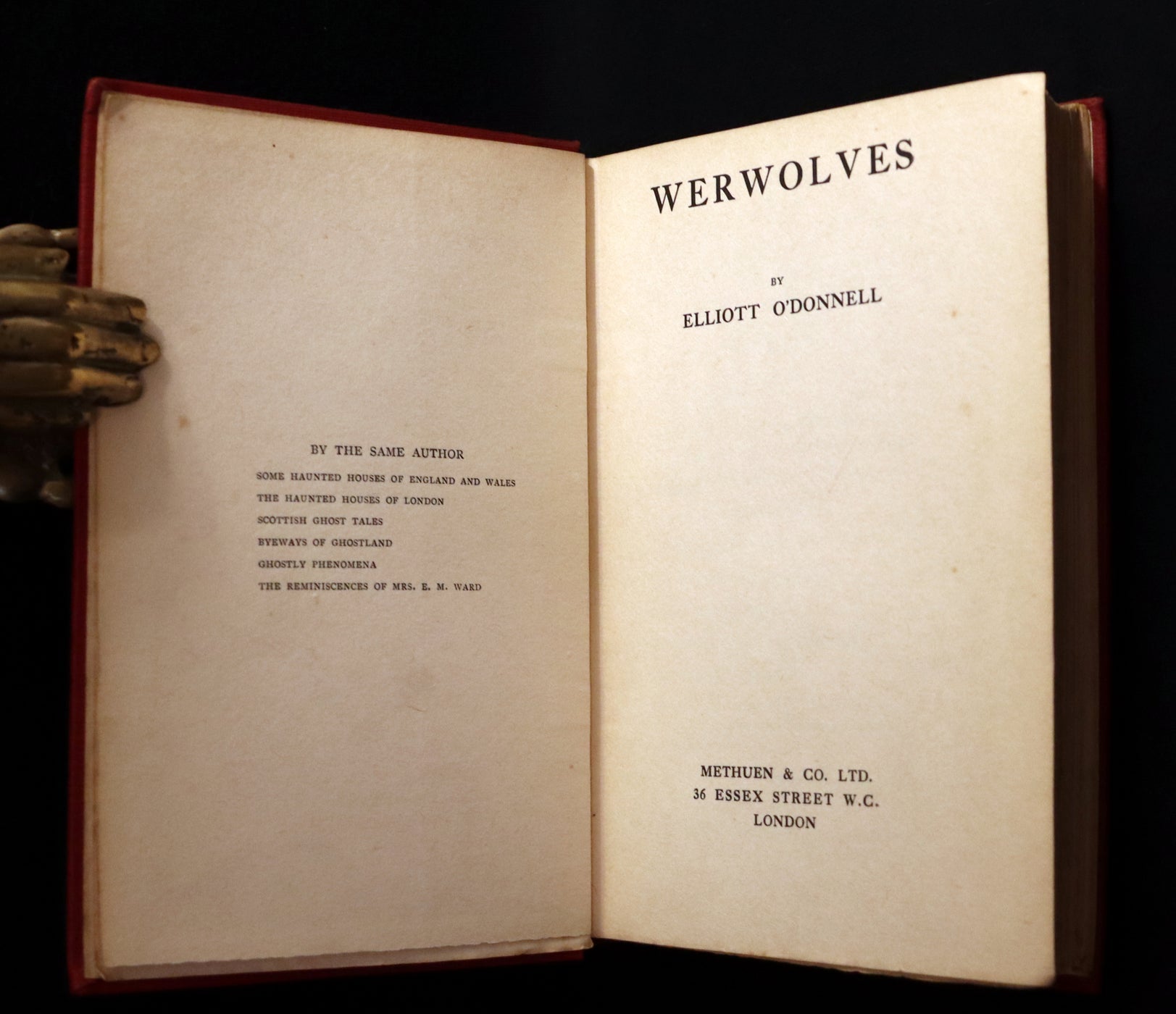 1912 Scarce First Edition on WEREWOLVES - WERWOLVES by Elliott O ...