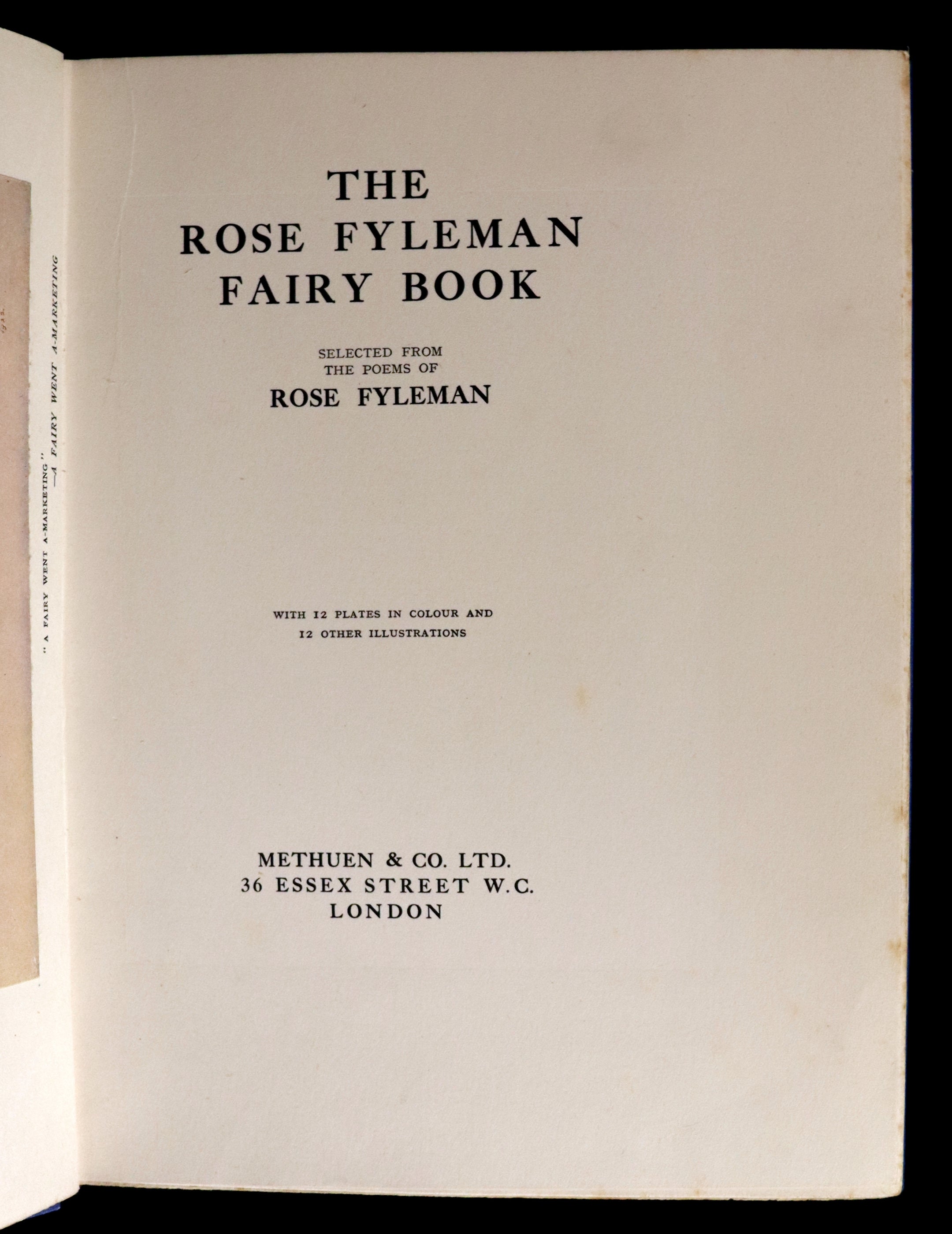 1923 Rare First Edition - The Rose Fyleman Fairy Book Illustrated by ...