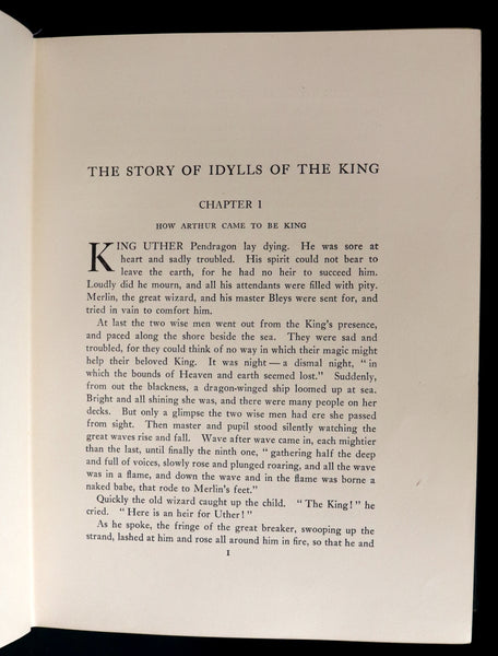 1912 First Edition Illustrated by Maria L. Kirk - Legend of King Arthu – MFLIBRA - Antique Books