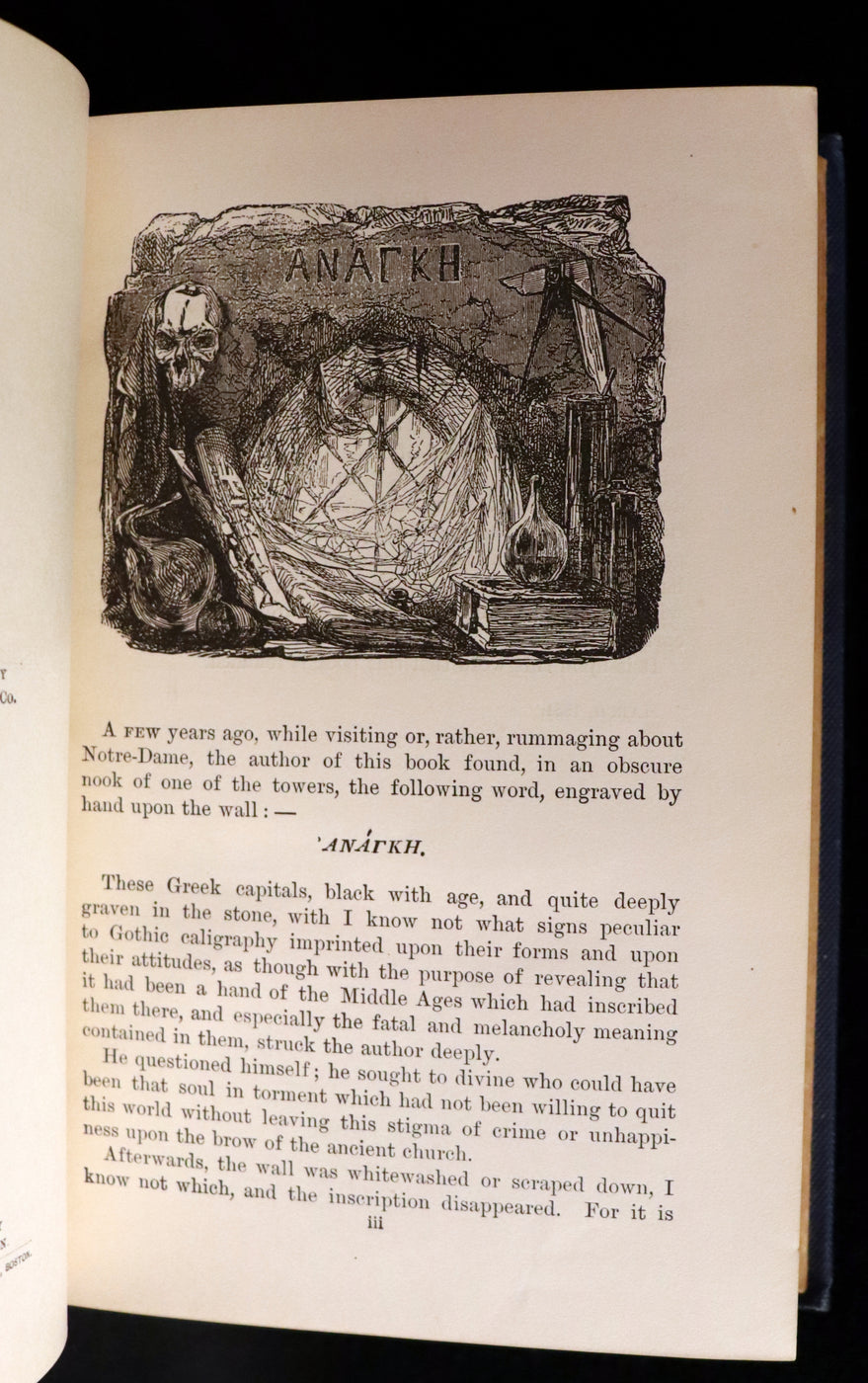 1888 Rare Victorian Gothic Book - Notre-Dame de Paris or The Bellringer ...