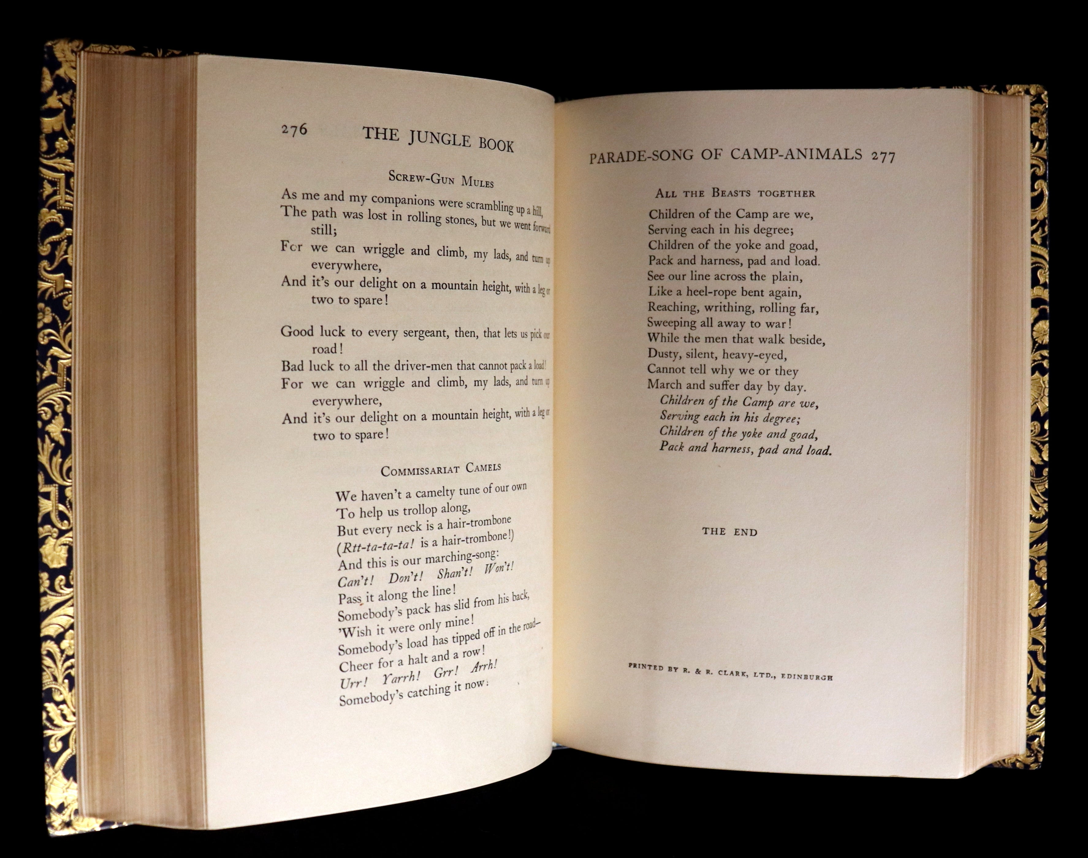 1959 Two books in a beautiful Bayntun binding - The Jungle Book & The ...