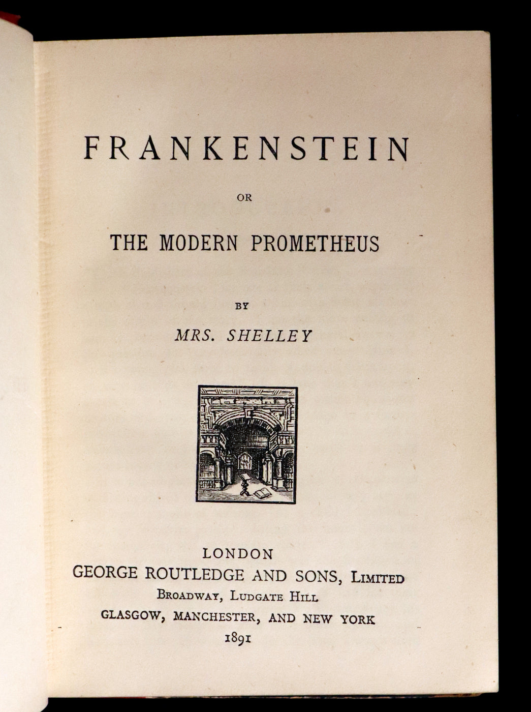 1891 Rare Early Edition - FRANKENSTEIN or The Modern Prometheus by Mary ...