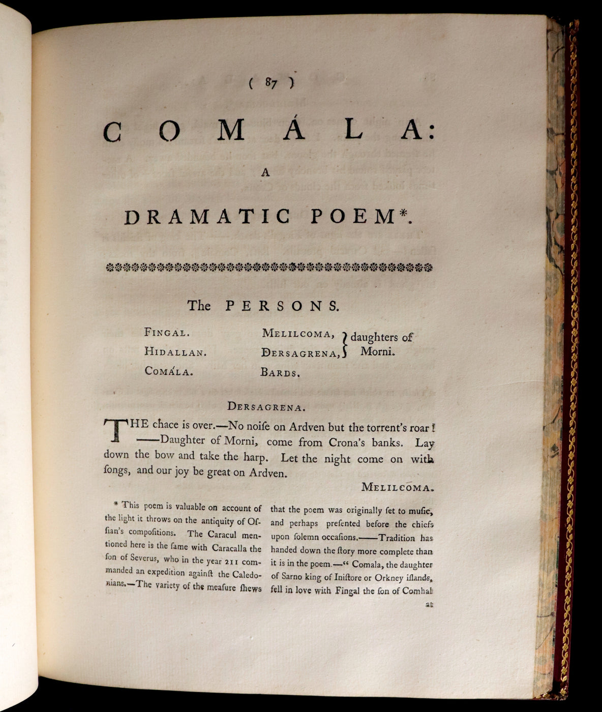 1762 Rare Book - FINGAL with Poems by Ossian, Son of Fingal. Translated ...