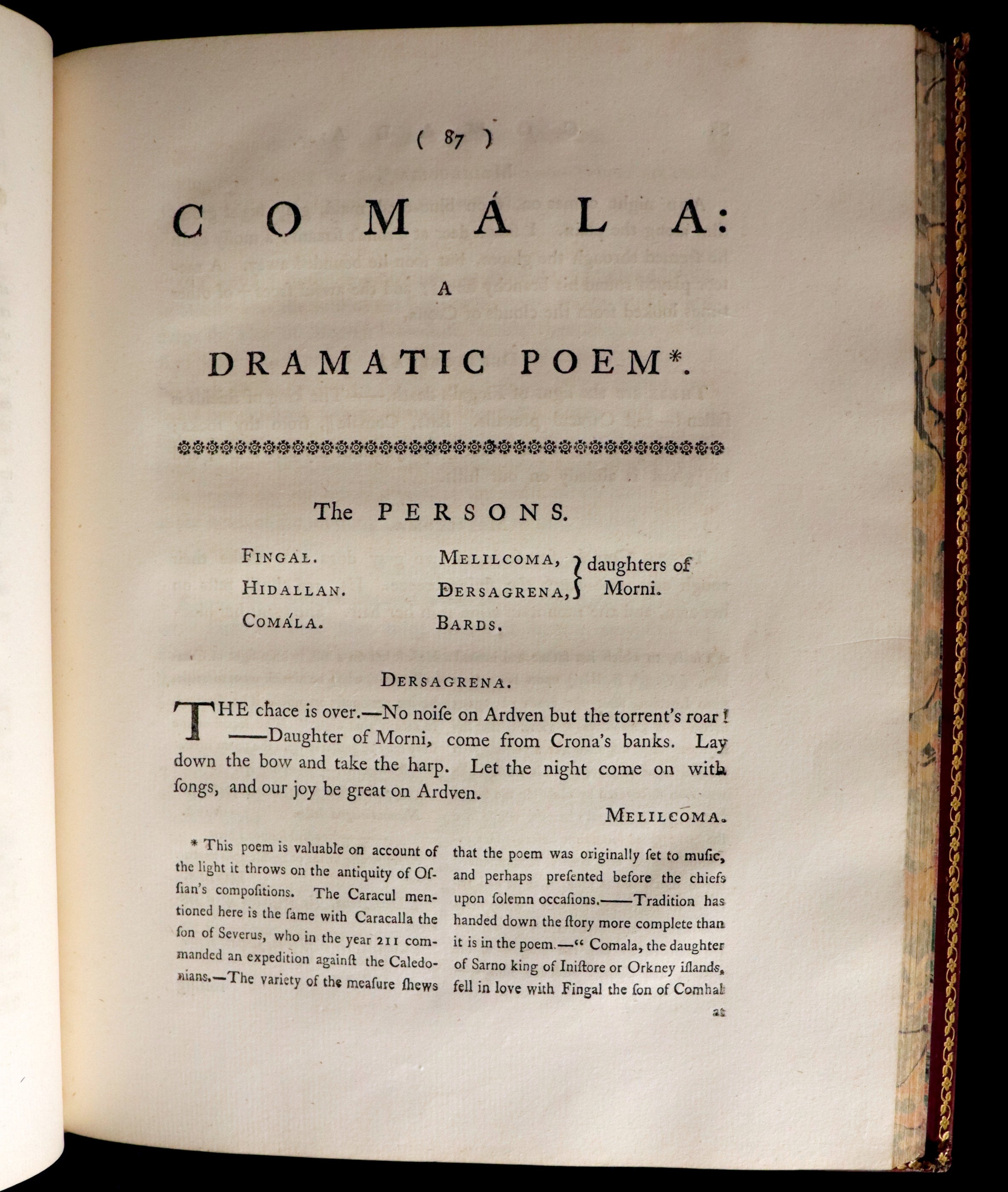 1762 Rare Book - FINGAL with Poems by Ossian, Son of Fingal. Translated ...