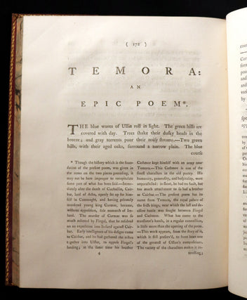 1762 Rare Book - FINGAL with Poems by Ossian, Son of Fingal. Translated ...