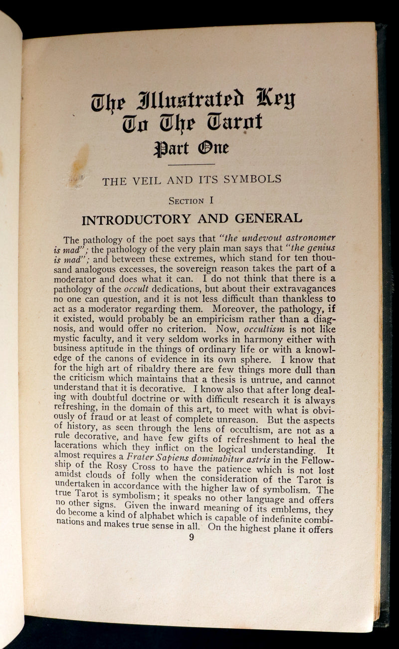 1918 Scarce Color Edition - The Illustrated KEY to the TAROT, The Veil ...