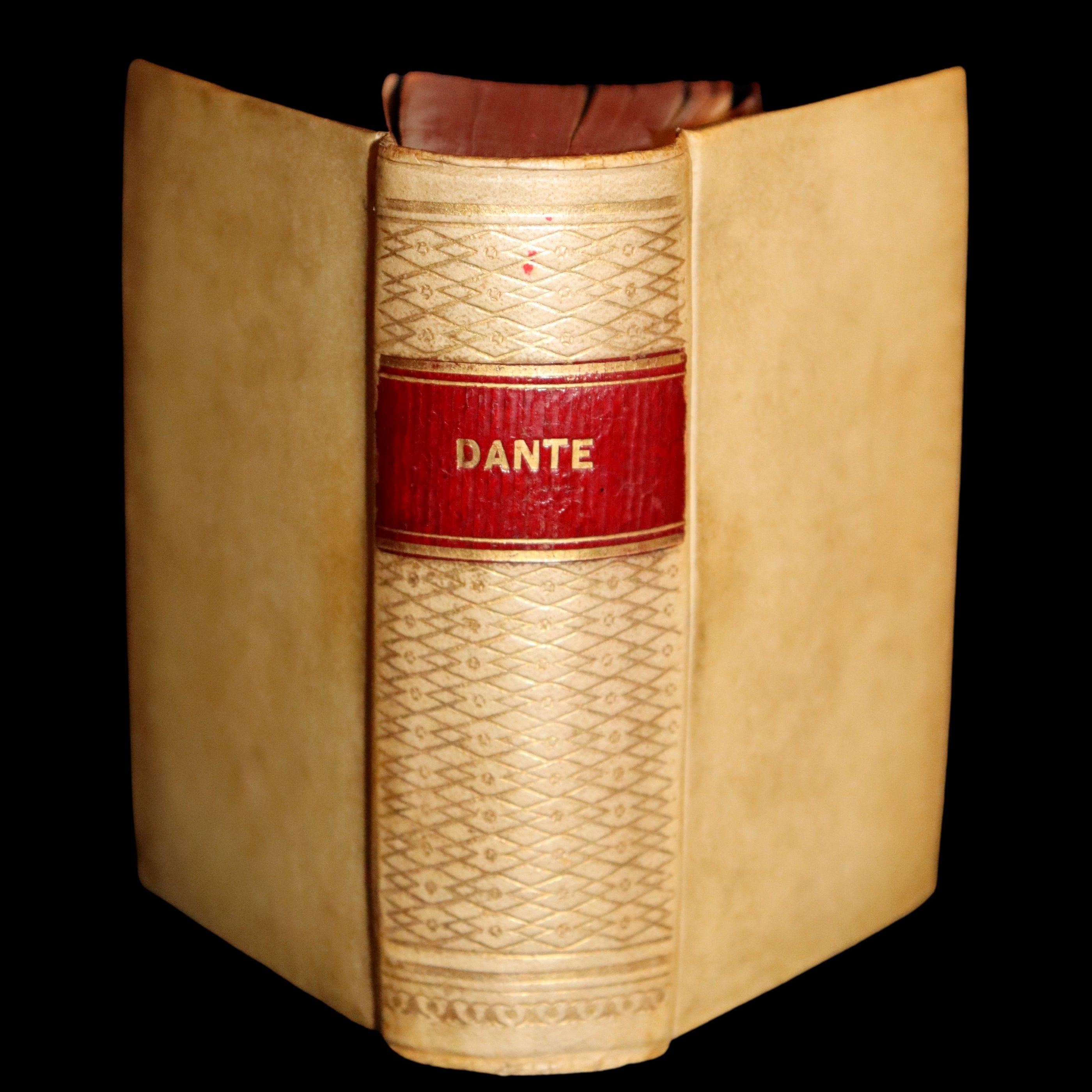 1869 Rare Italian Vellum Book - La Divina Commedia di DANTE ALIGHIERI ...