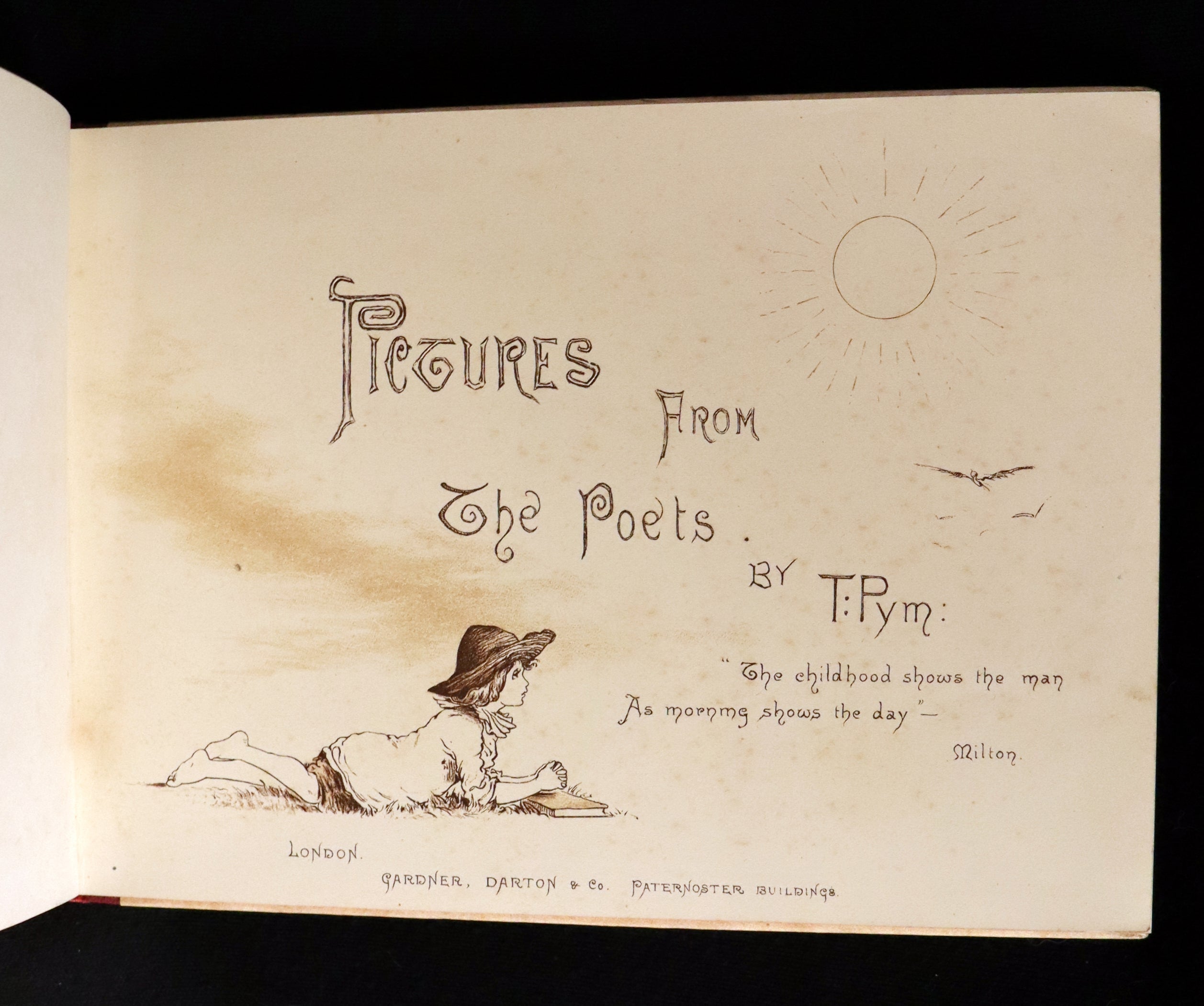 1883 Scarce Victorian Book - Pictures from the Poets illustrated by T ...