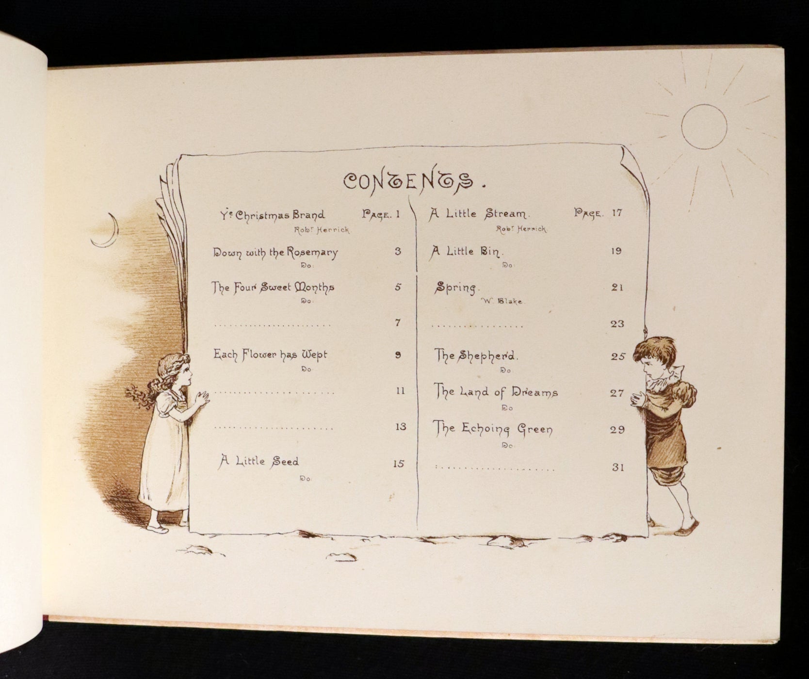 1883 Scarce Victorian Book - Pictures from the Poets illustrated by T ...