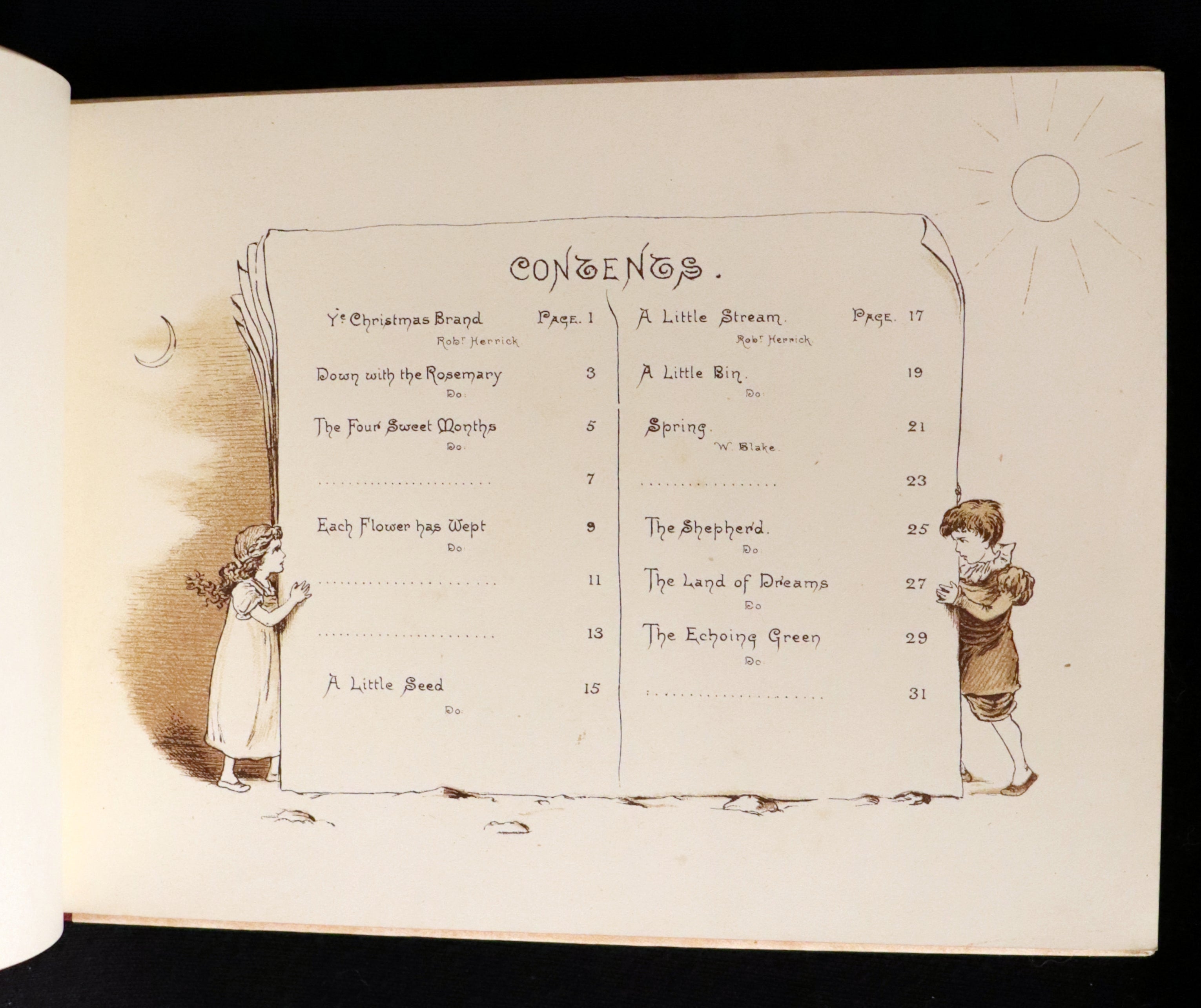 1883 Scarce Victorian Book - Pictures from the Poets illustrated by T ...