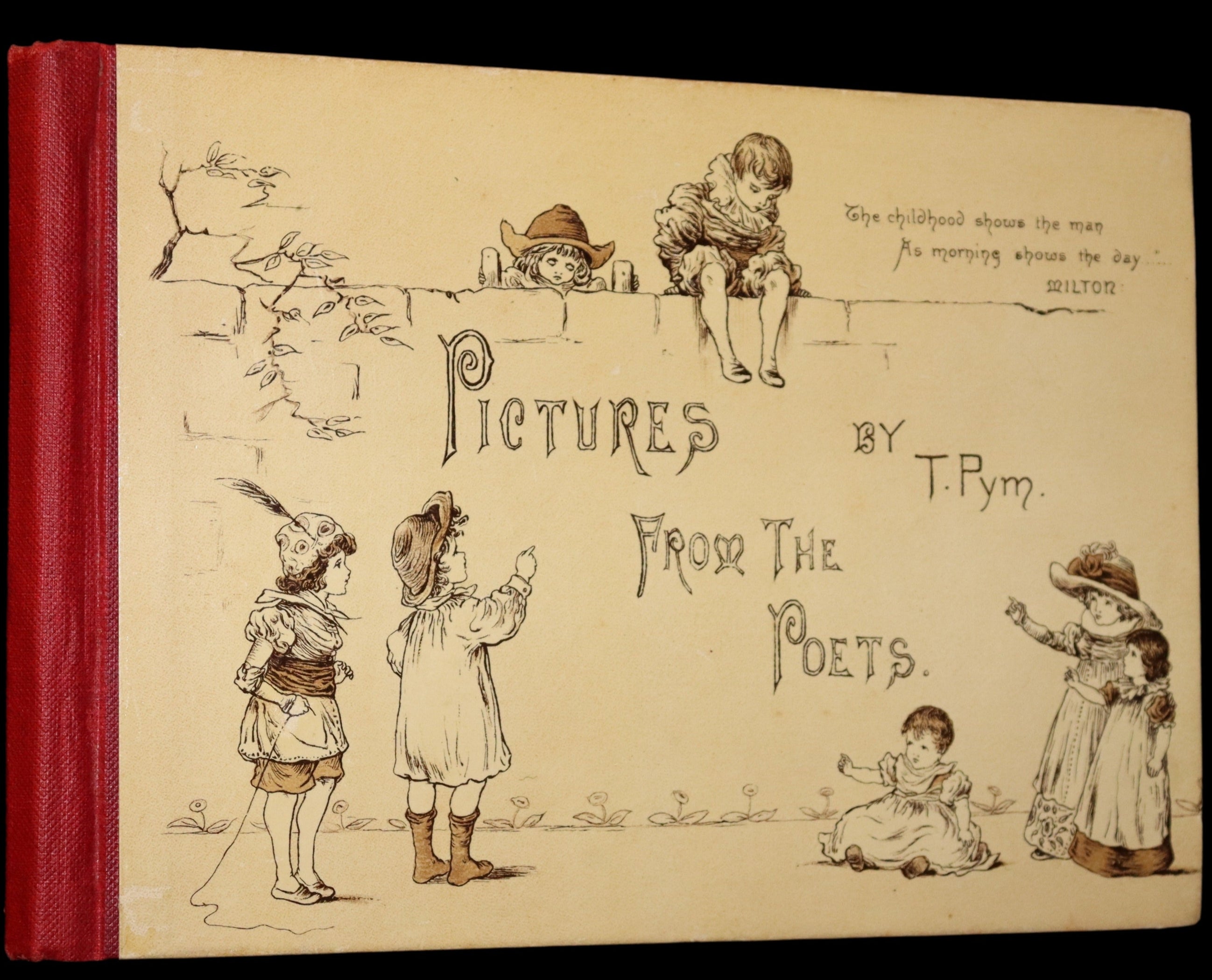 1883 Scarce Victorian Book - Pictures from the Poets illustrated by T ...