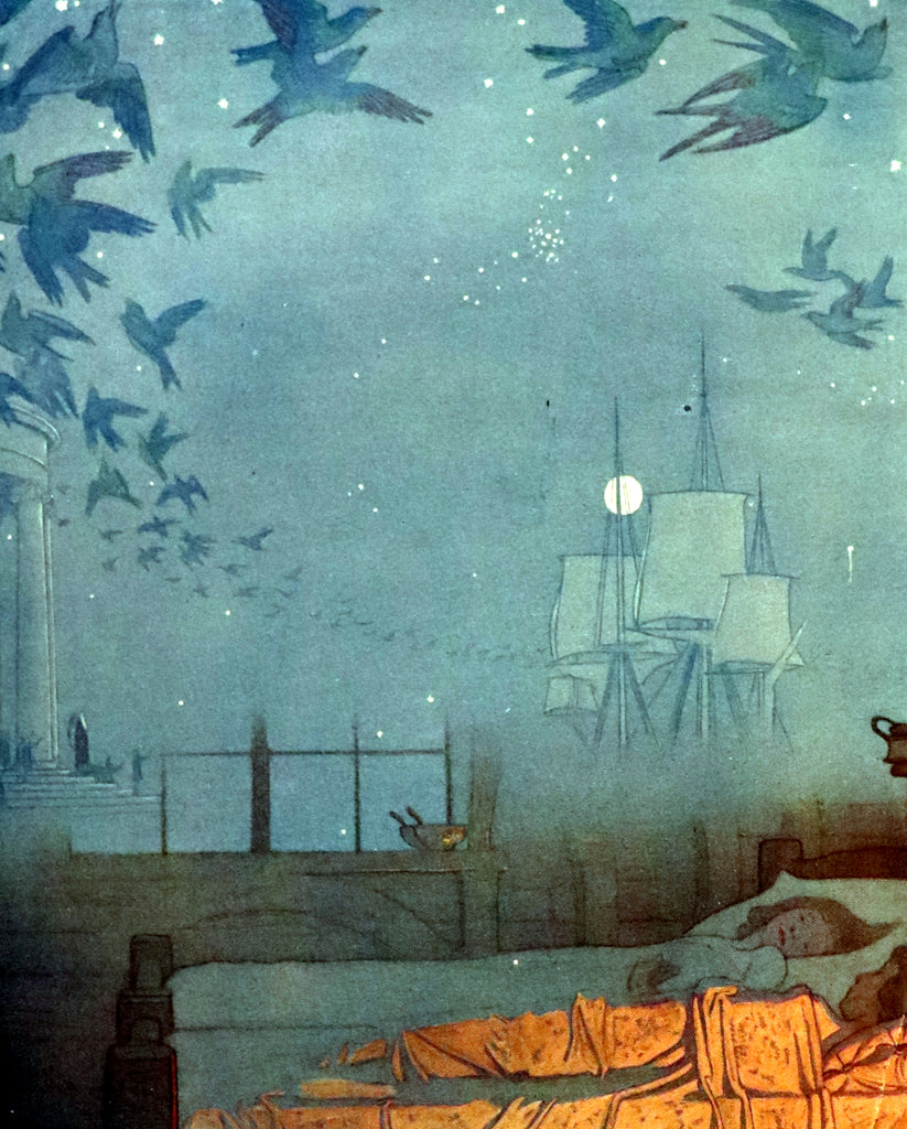 1911 First US Edition - The Blue Bird, A FAIRY Play illustrated by Fre ...