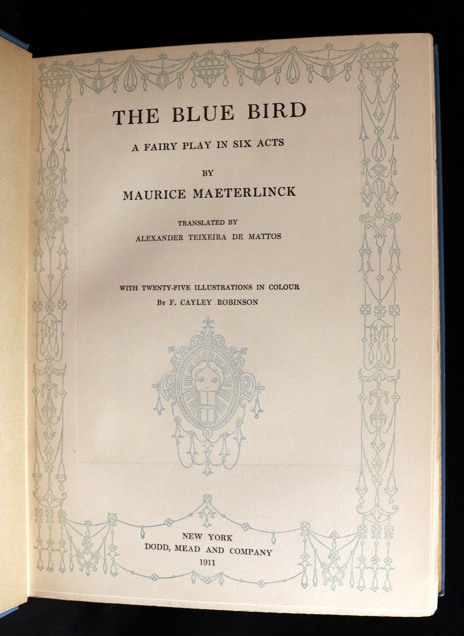 1911 First US Edition - The Blue Bird, A FAIRY Play illustrated by ...