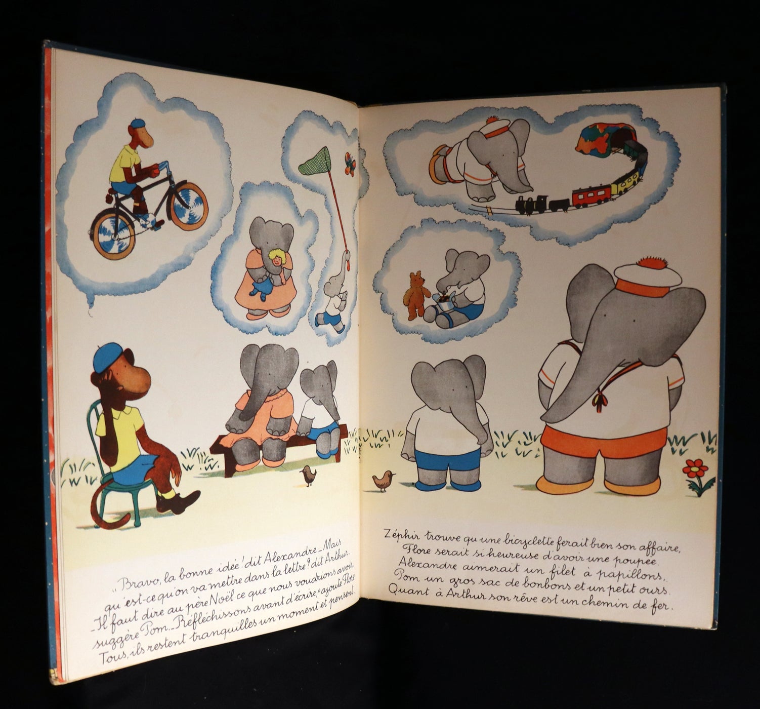 1941 FIRST EDITION French Book - BABAR et le Pere Noel (Babar & Father ...