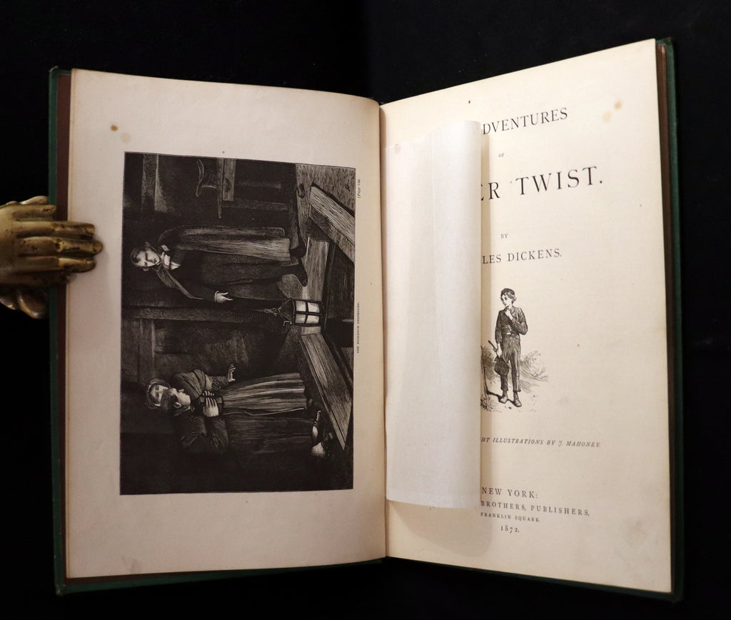 1872 Rare Edition - The Adventures of OLIVER TWIST by Charles Dickens – MFLIBRA - Antique Books