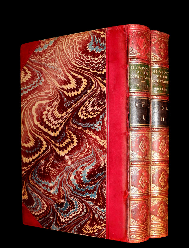 1821 Rare Book Set - The HISTORY OF THE CRUSADES for the recovery and ...