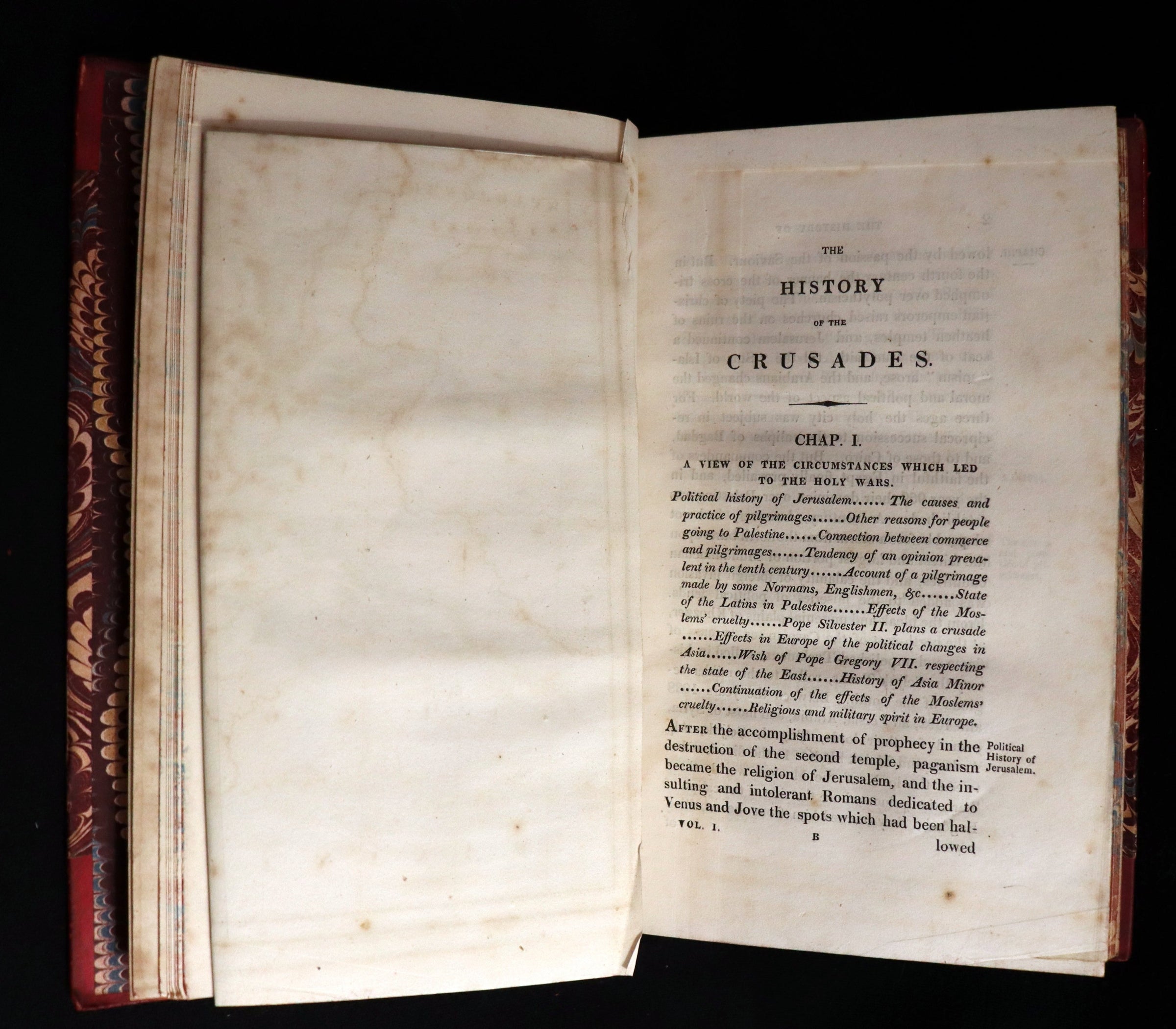 1821 Rare Book Set - The HISTORY OF THE CRUSADES for the recovery and ...