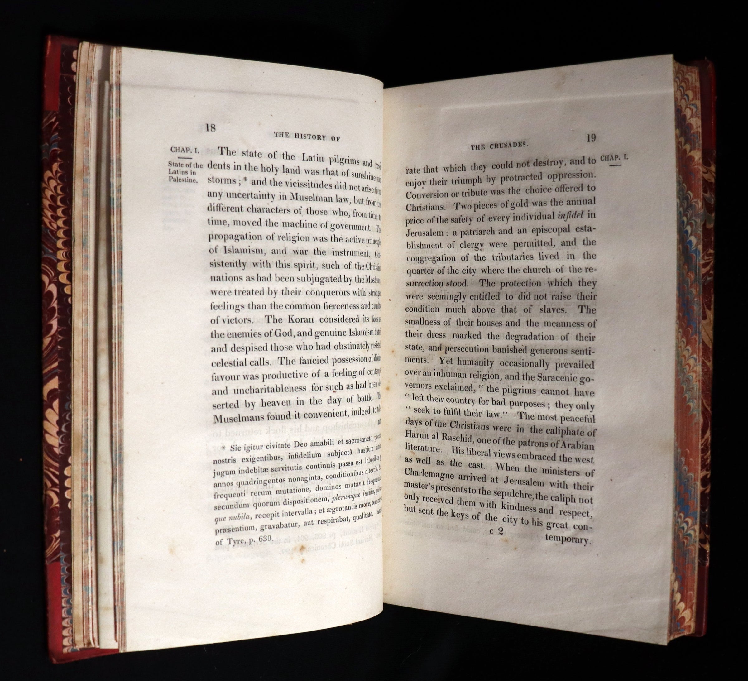1821 Rare Book Set - The HISTORY OF THE CRUSADES for the recovery and ...