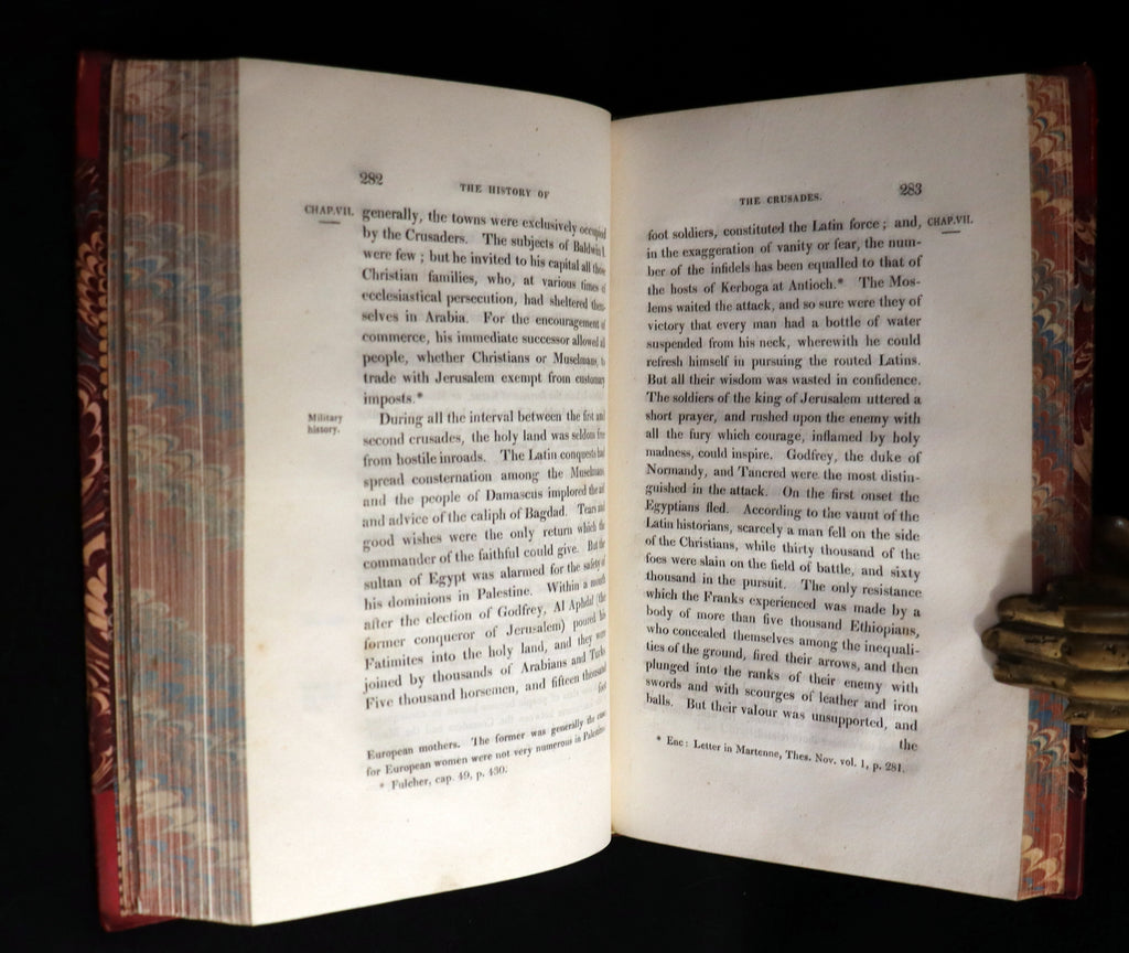 1821 Rare Book Set - The HISTORY OF THE CRUSADES for the recovery and ...