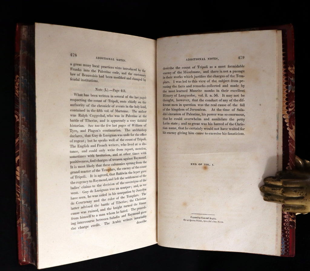 1821 Rare Book Set - The HISTORY OF THE CRUSADES for the recovery and ...