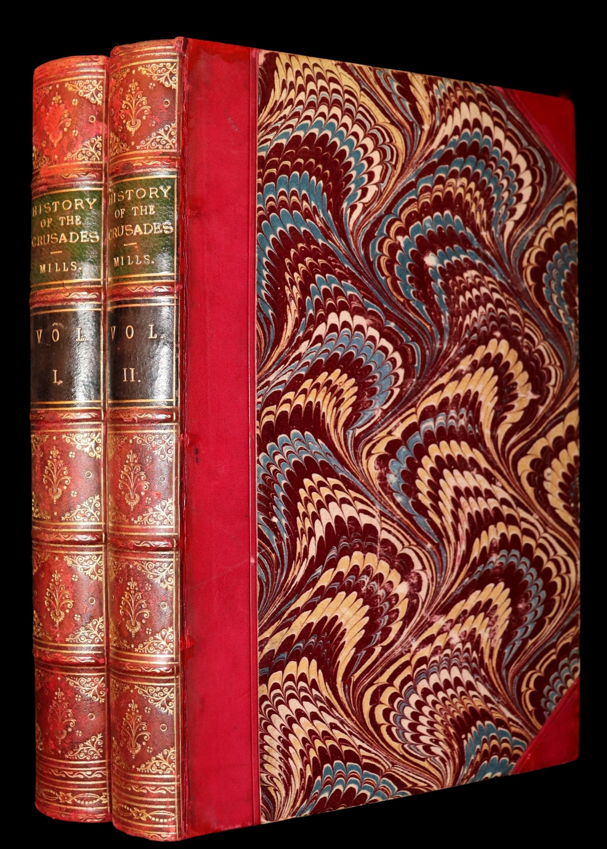 1821 Rare Book Set - The HISTORY OF THE CRUSADES for the recovery and ...