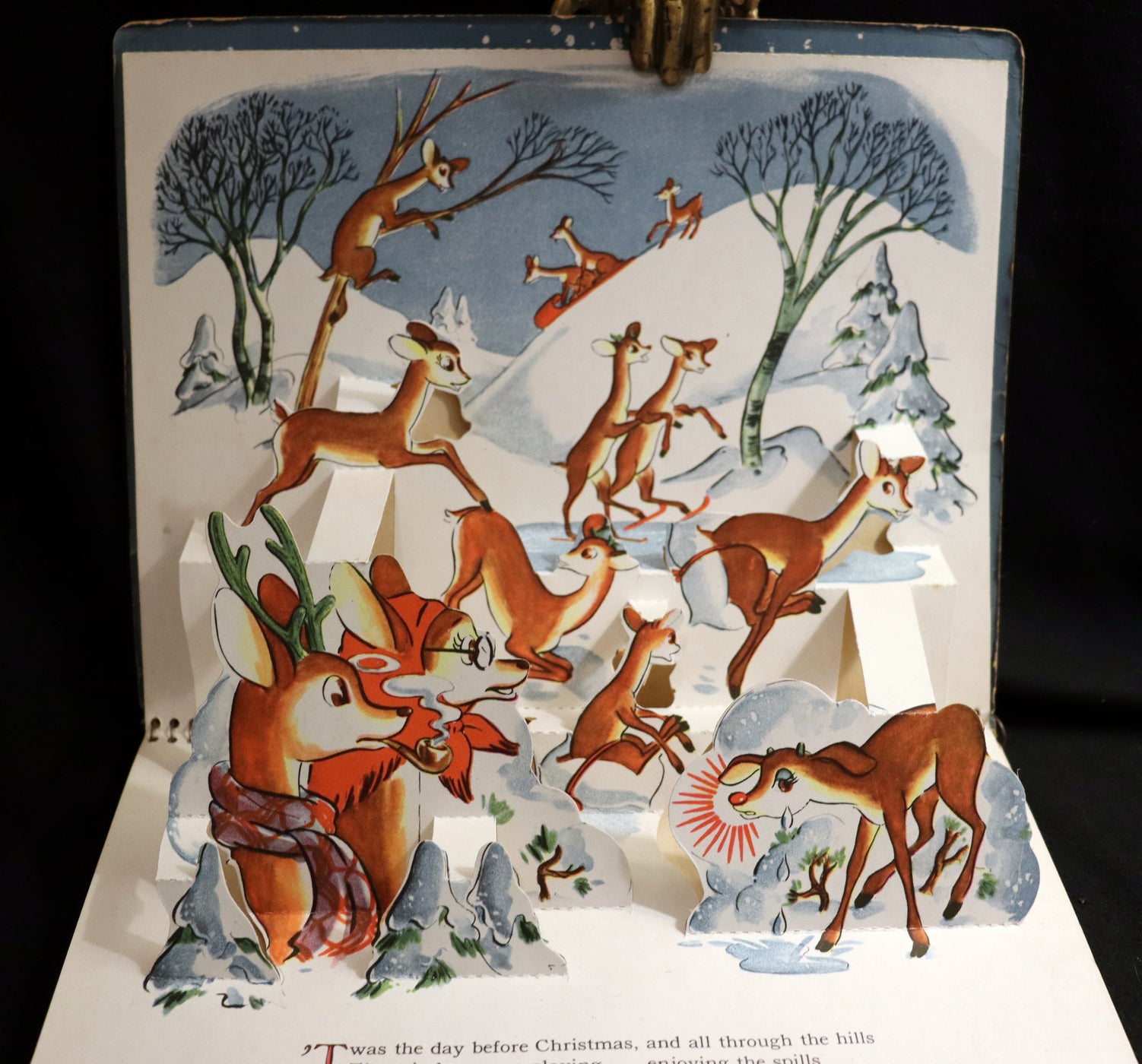 1950 Rare Pop-Up Edition - RUDOLPH The Red-Nosed Reindeer by Robert L. May, Illustrated by ...